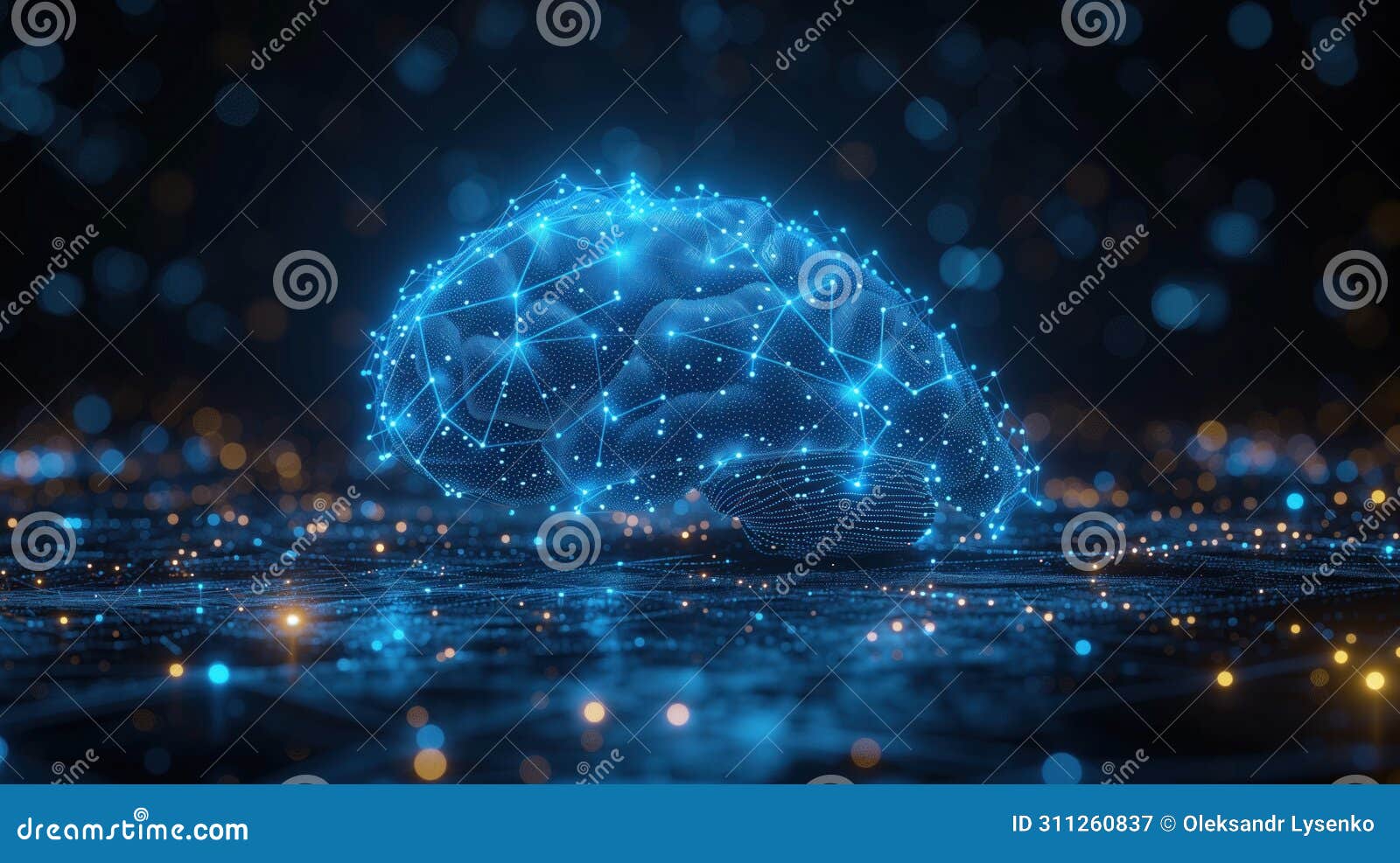Human Brain Work Neuro Connections Concept Stock Illustration ...
