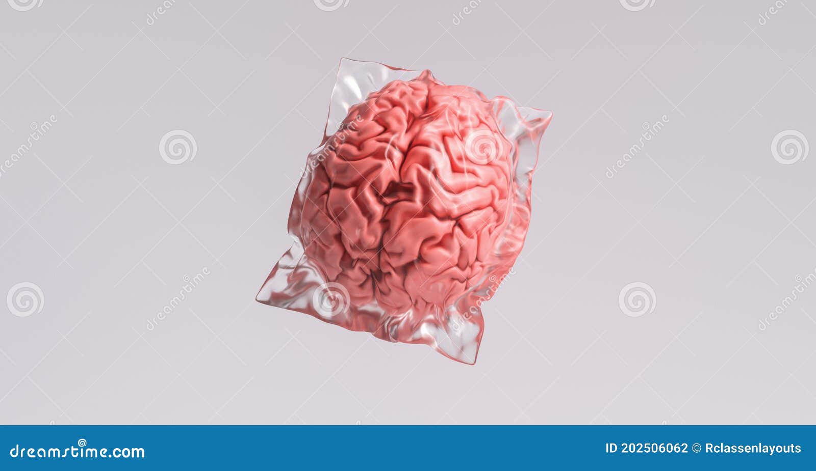 Human Brain Wrapped in Shrink Wrap As a Plastic Waste and Medical ...