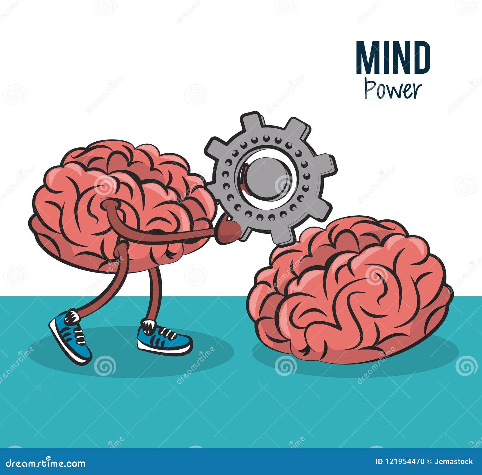 Mind and Brain Power Concept Stock Vector - Illustration of ...