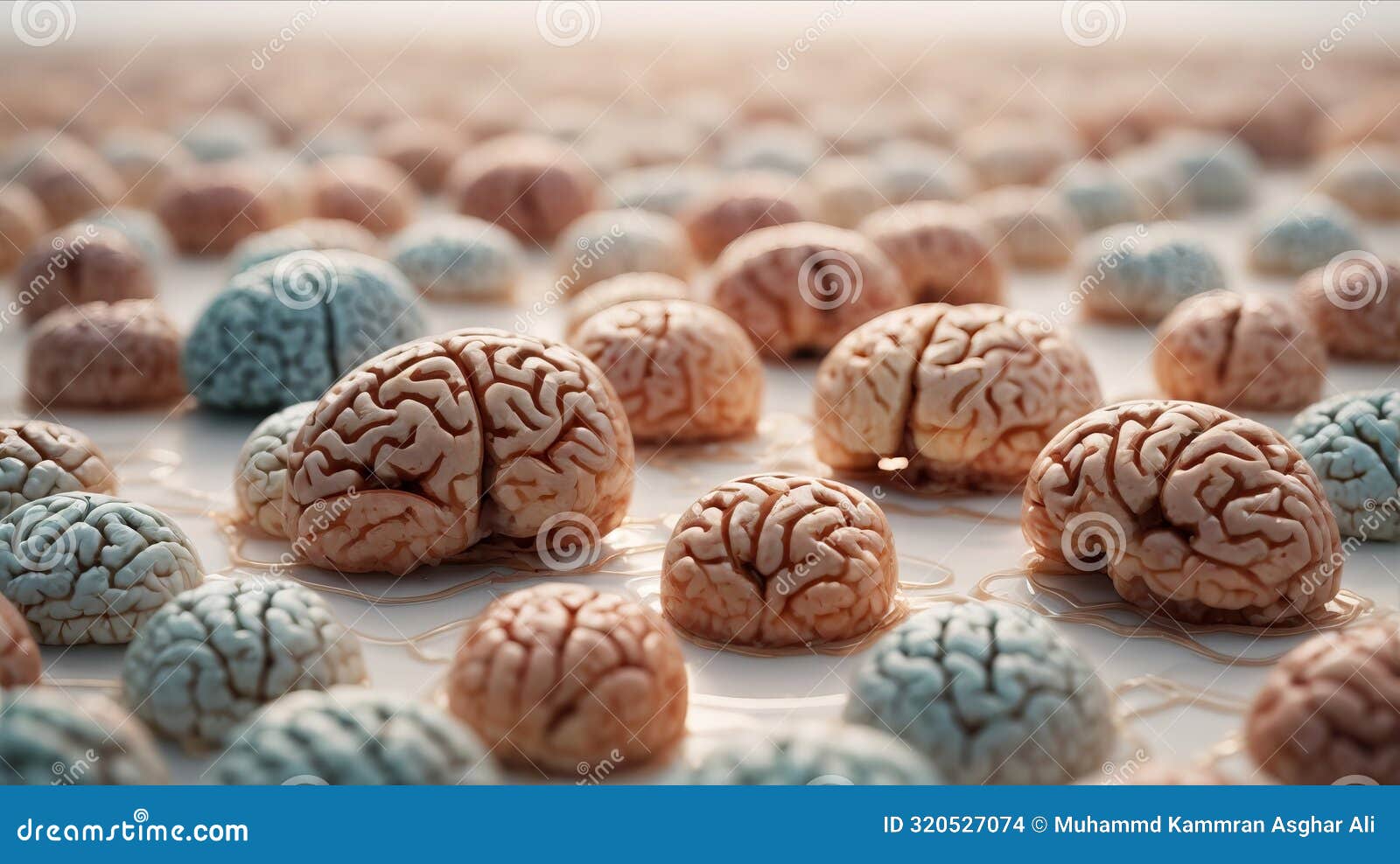 Human Brains on a White Background, Logo. Stock Illustration ...