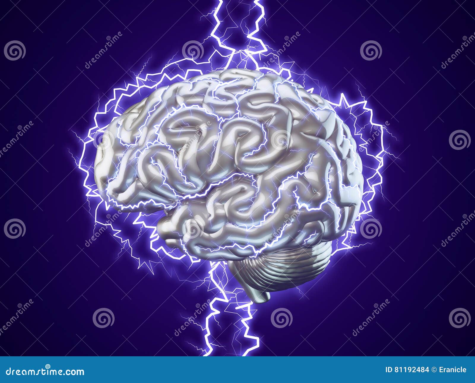 Human brainstorm concept stock illustration. Illustration of neuron ...