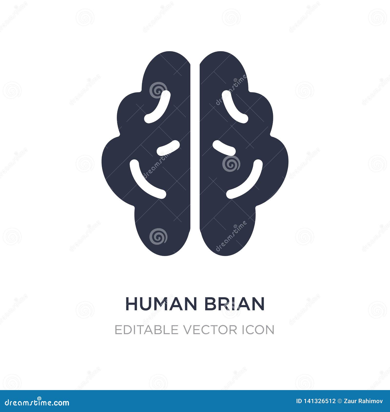 Human Brian Icon Vector Isolated On White Background, Human Brian Sign ...
