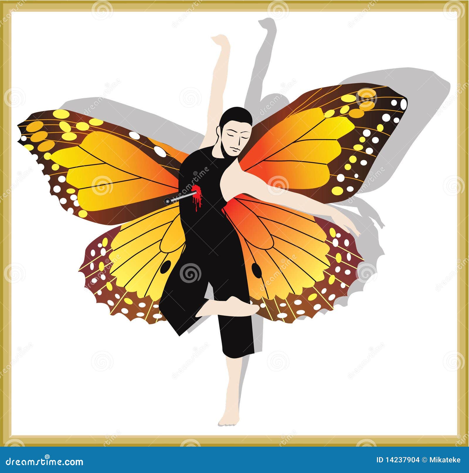 Human butterfly stock vector. Illustration of graphical - 14237904