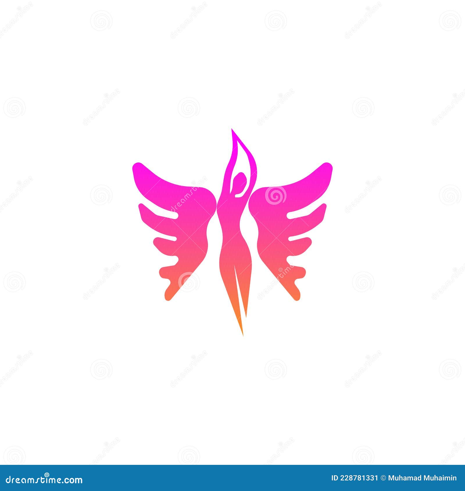 Human Butterfly Icon Logo Template Design Vector Stock Vector ...