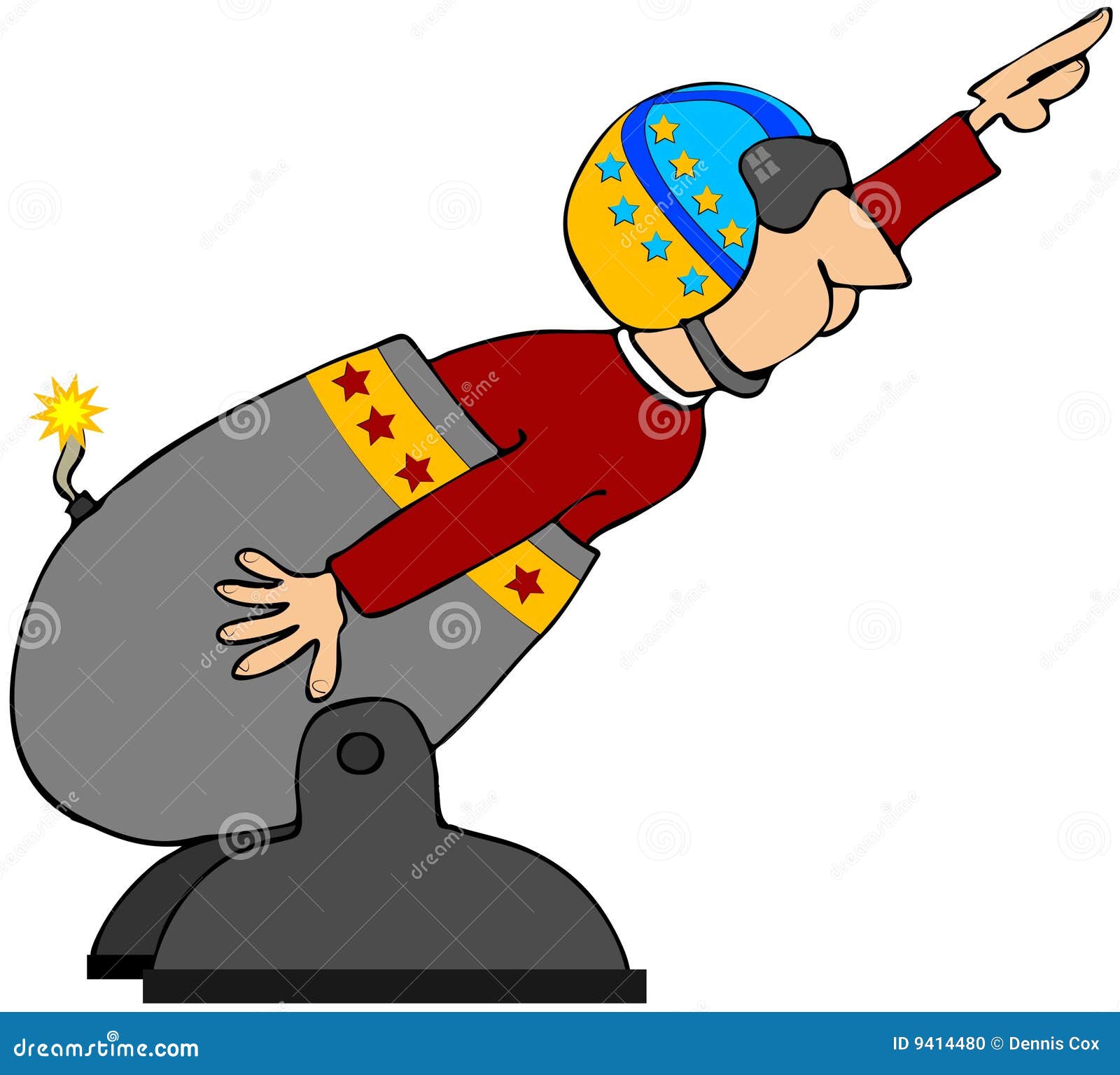 Human Cannonball stock illustration. Illustration of cannon - 9414480