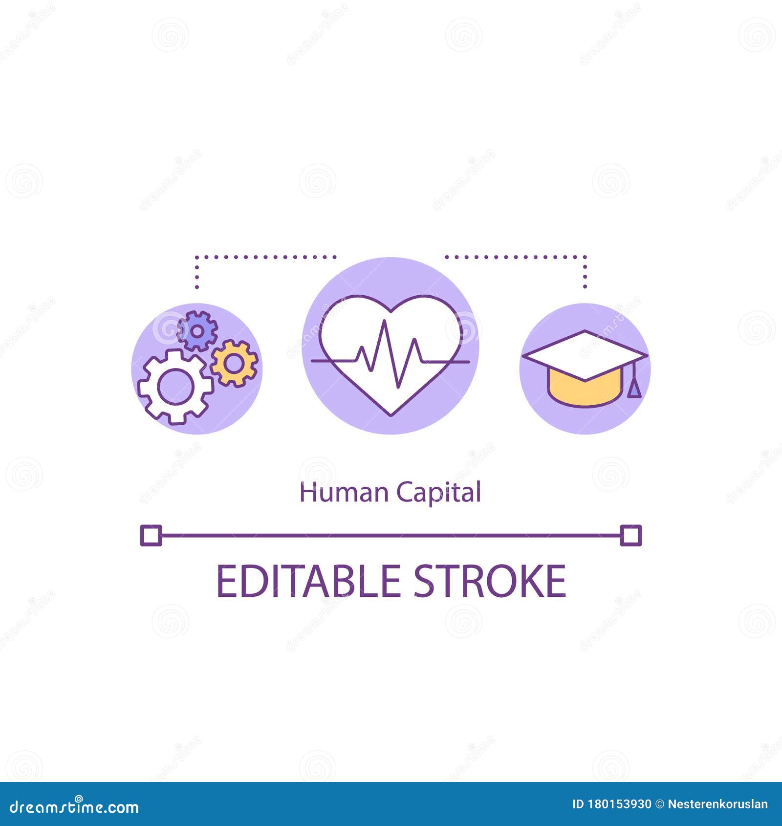 Human capital concept icon stock vector. Illustration of capital ...