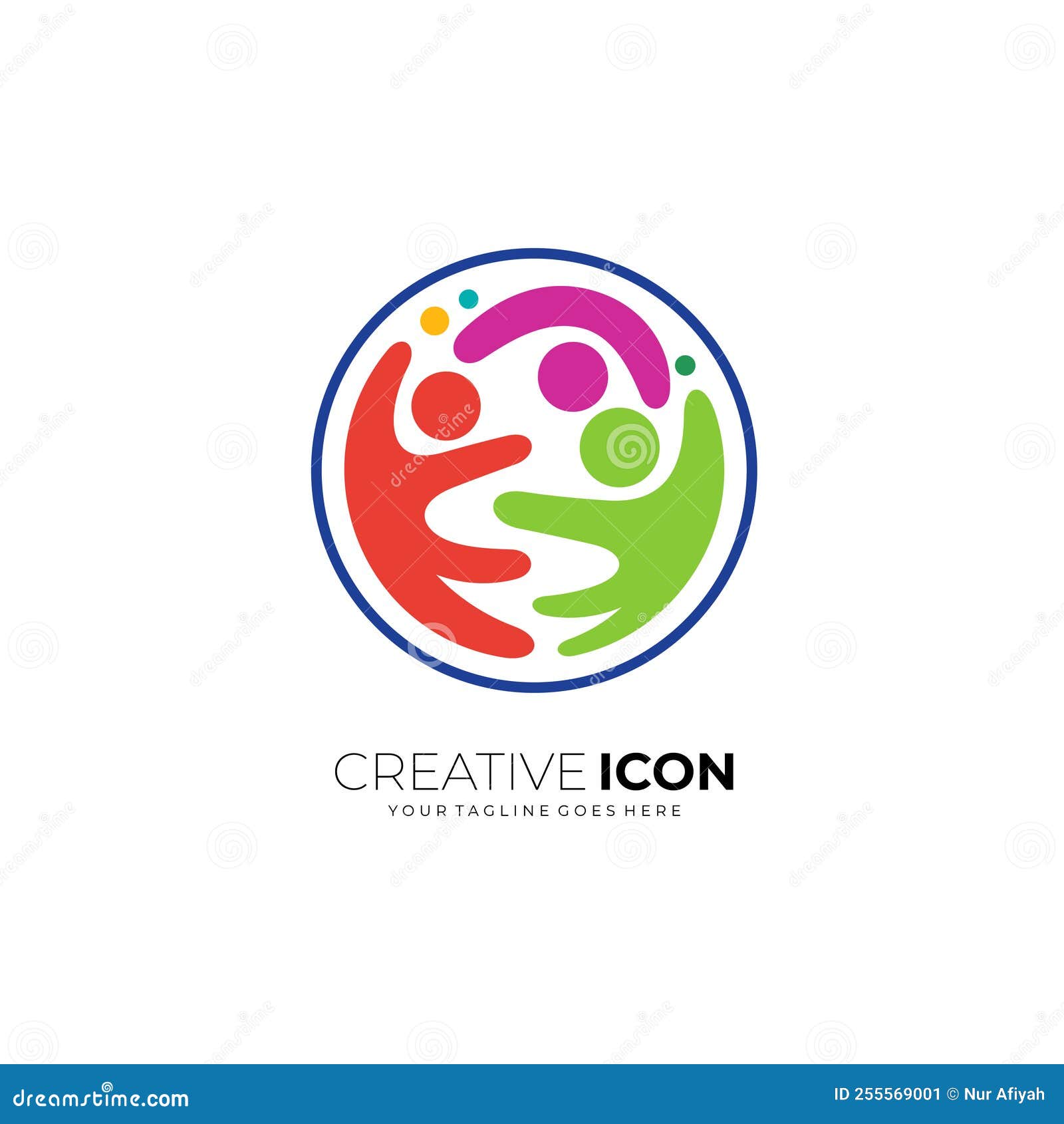 Human Care Design Combination, Colorful Style Logos Stock Vector ...