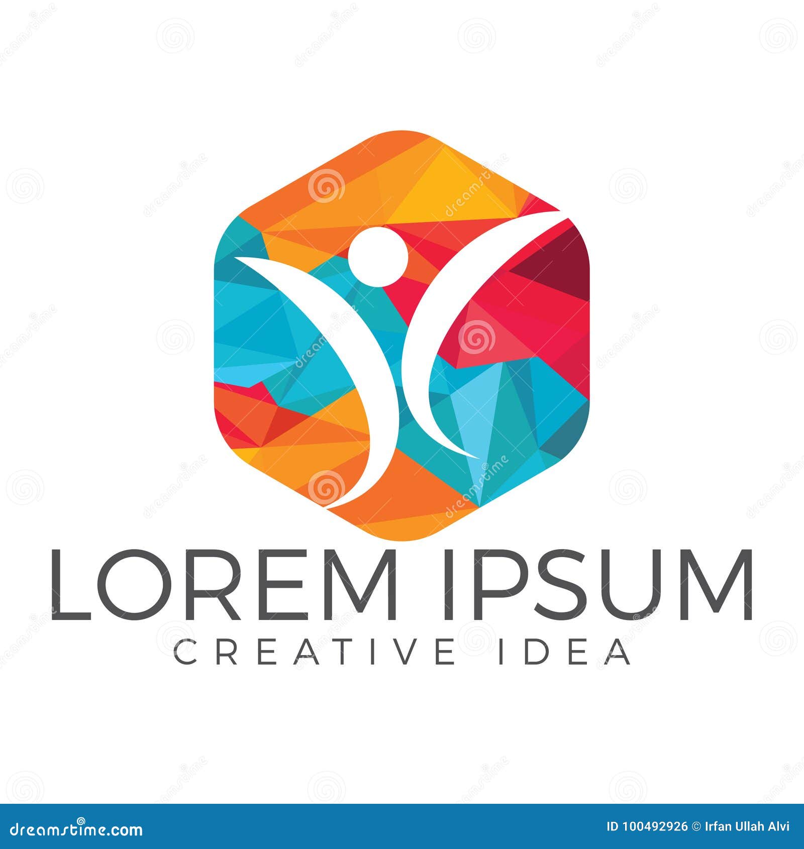 Happy Human logo design. stock illustration. Illustration of cure ...