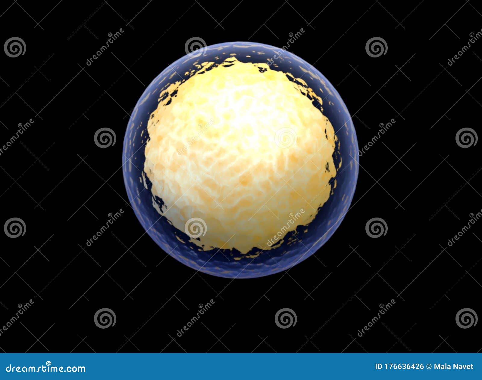 Nucleolus, Nucleus, 3d Stem Cell. Stock Illustration - Illustration of ...