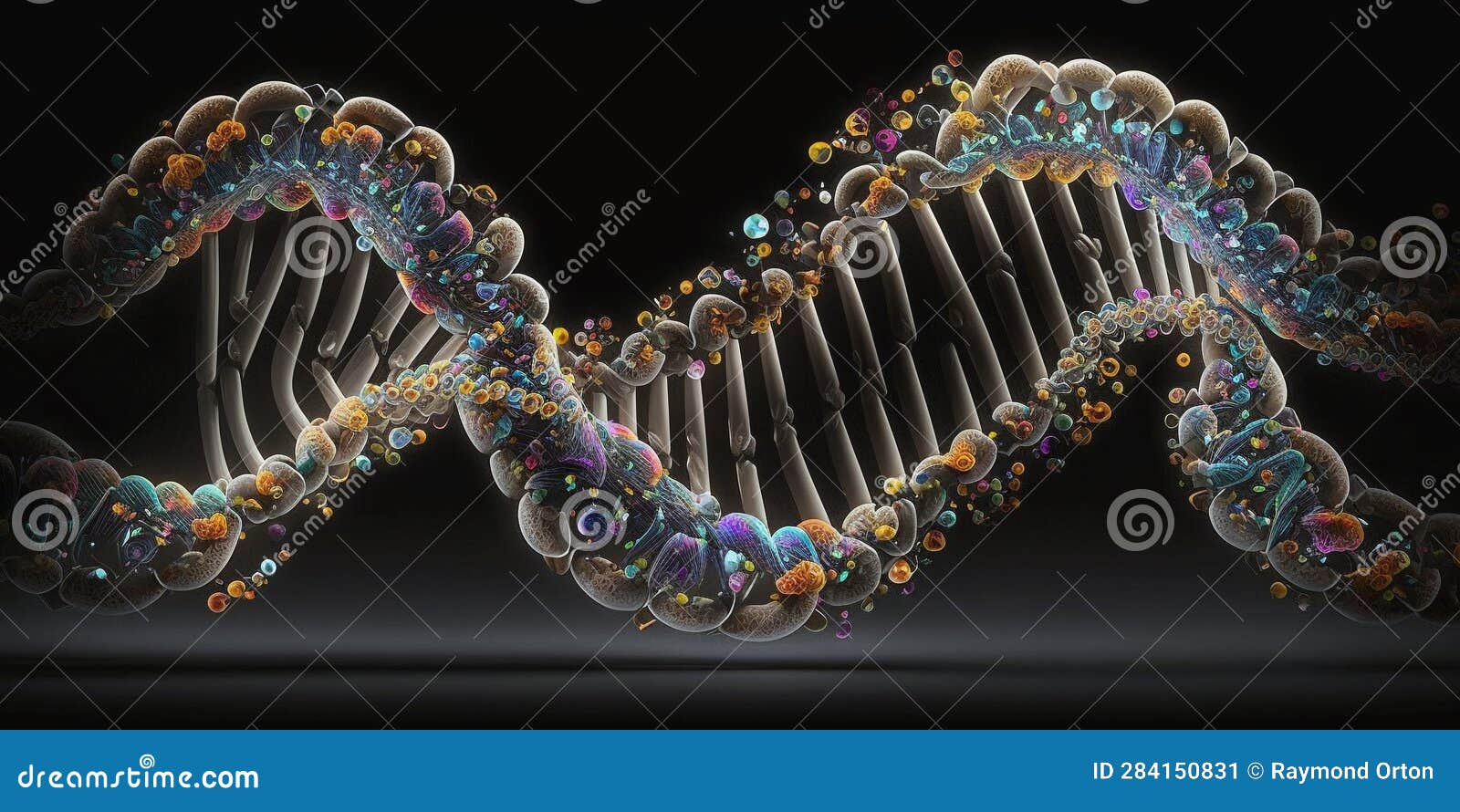 Human Cell Biology DNA Strands Molecular Structure Illustration, Stock ...
