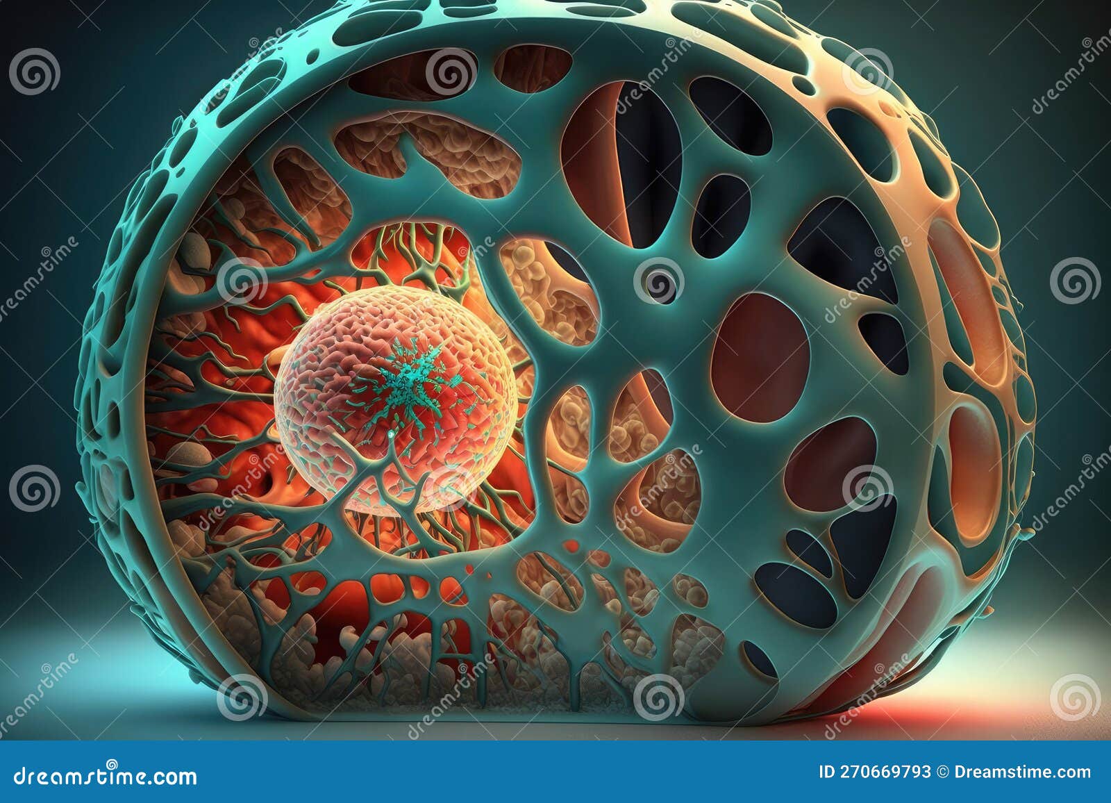 Human Cell - 3d Render, Illustration, Imaginative Stock Illustration ...