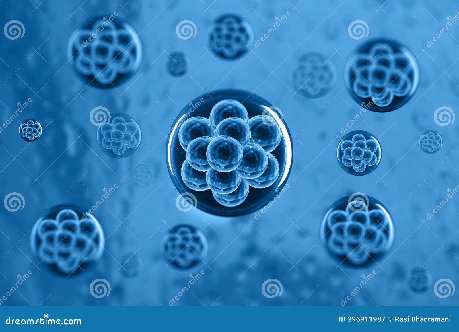 Human Cell Division with Science Background Stock Illustration ...