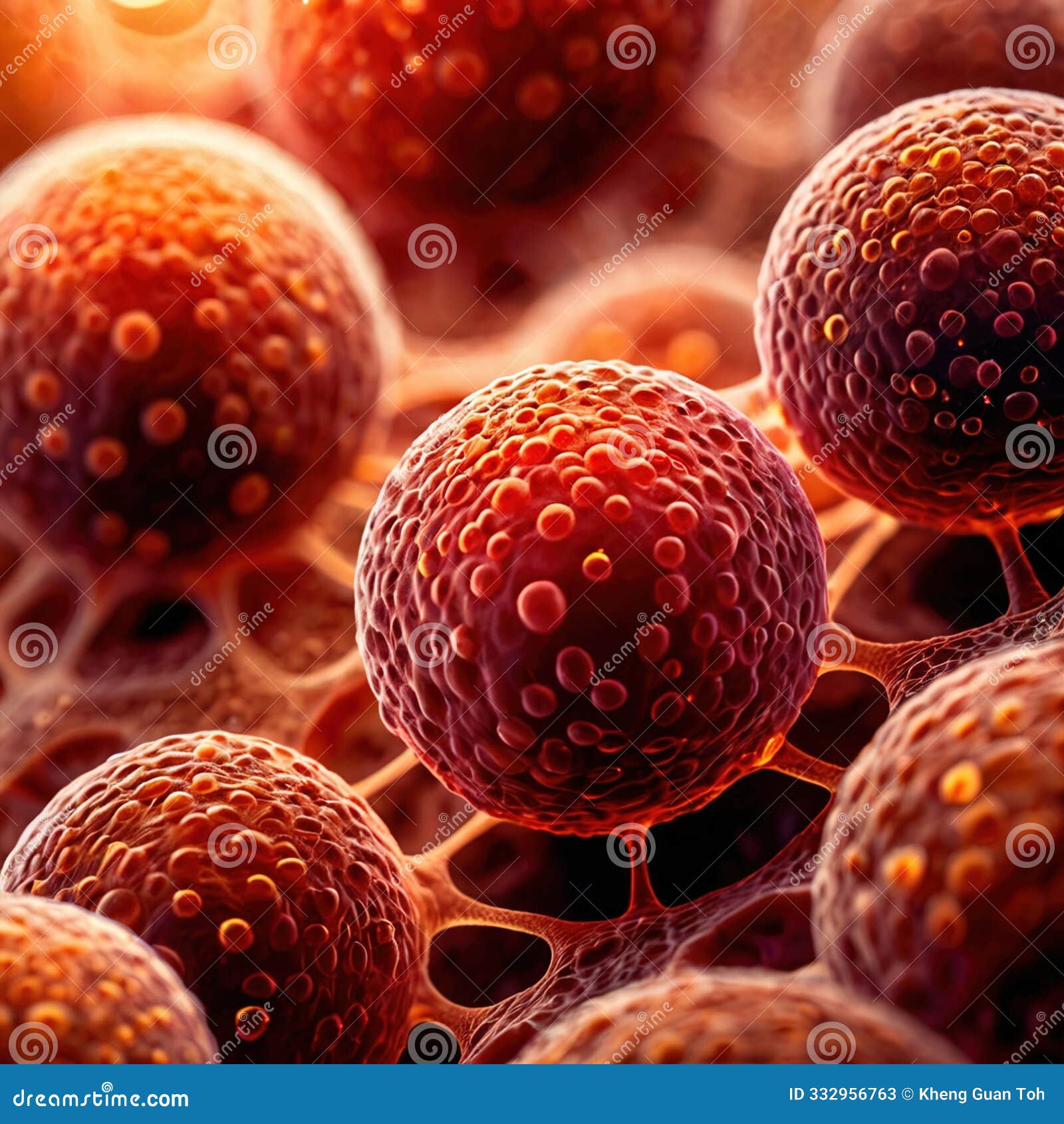 Human Cell Or Embryonic Stem Cell Microscope Background. Royalty-Free ...