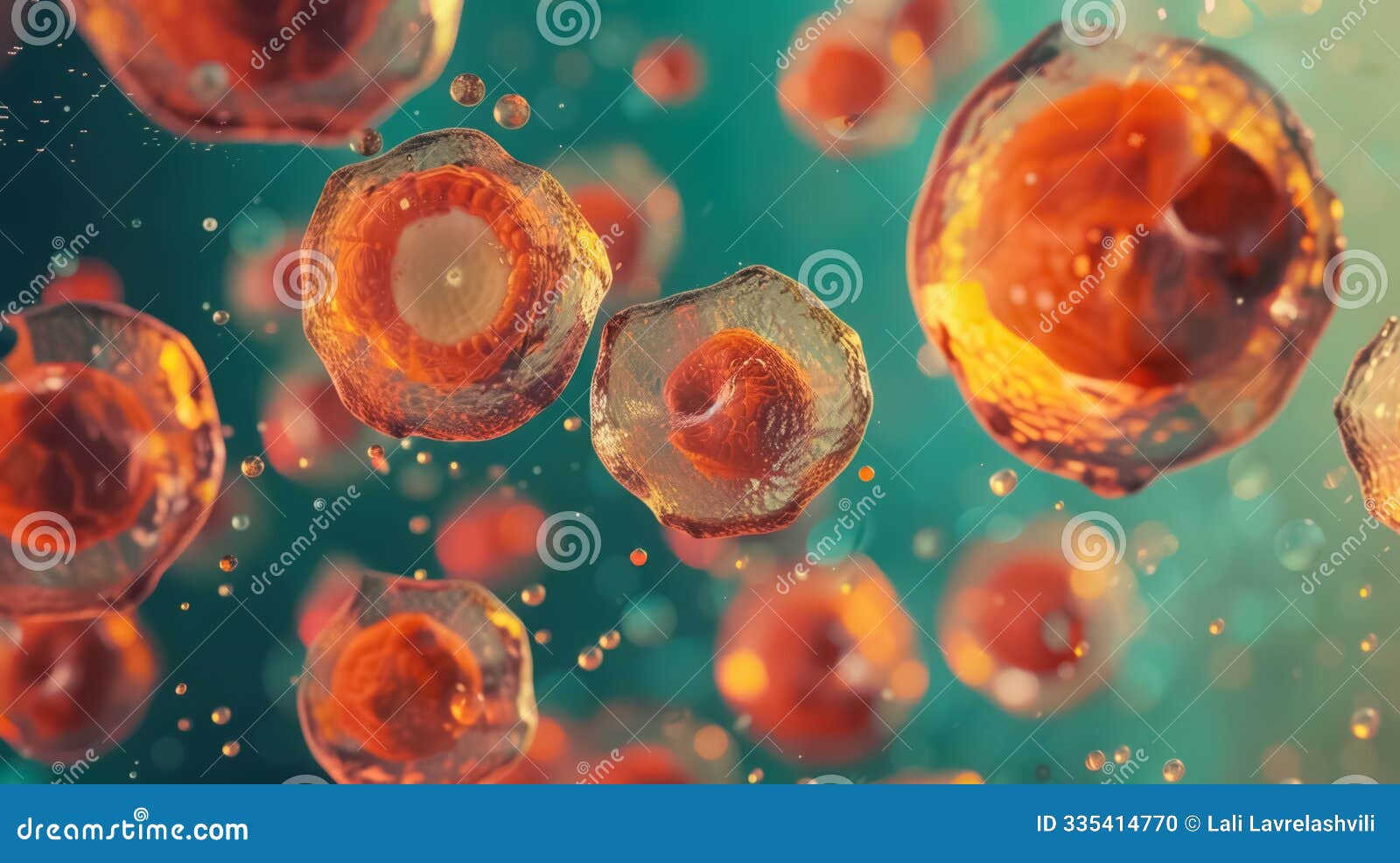 Human Cell Or Embryonic Stem Cell Microscope Background Royalty-Free ...