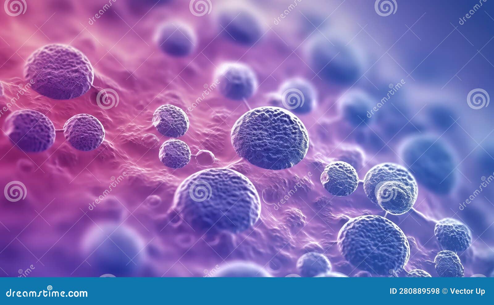 Human Cell or Embryonic Stem Cell Microscope Background. Generative AI ...