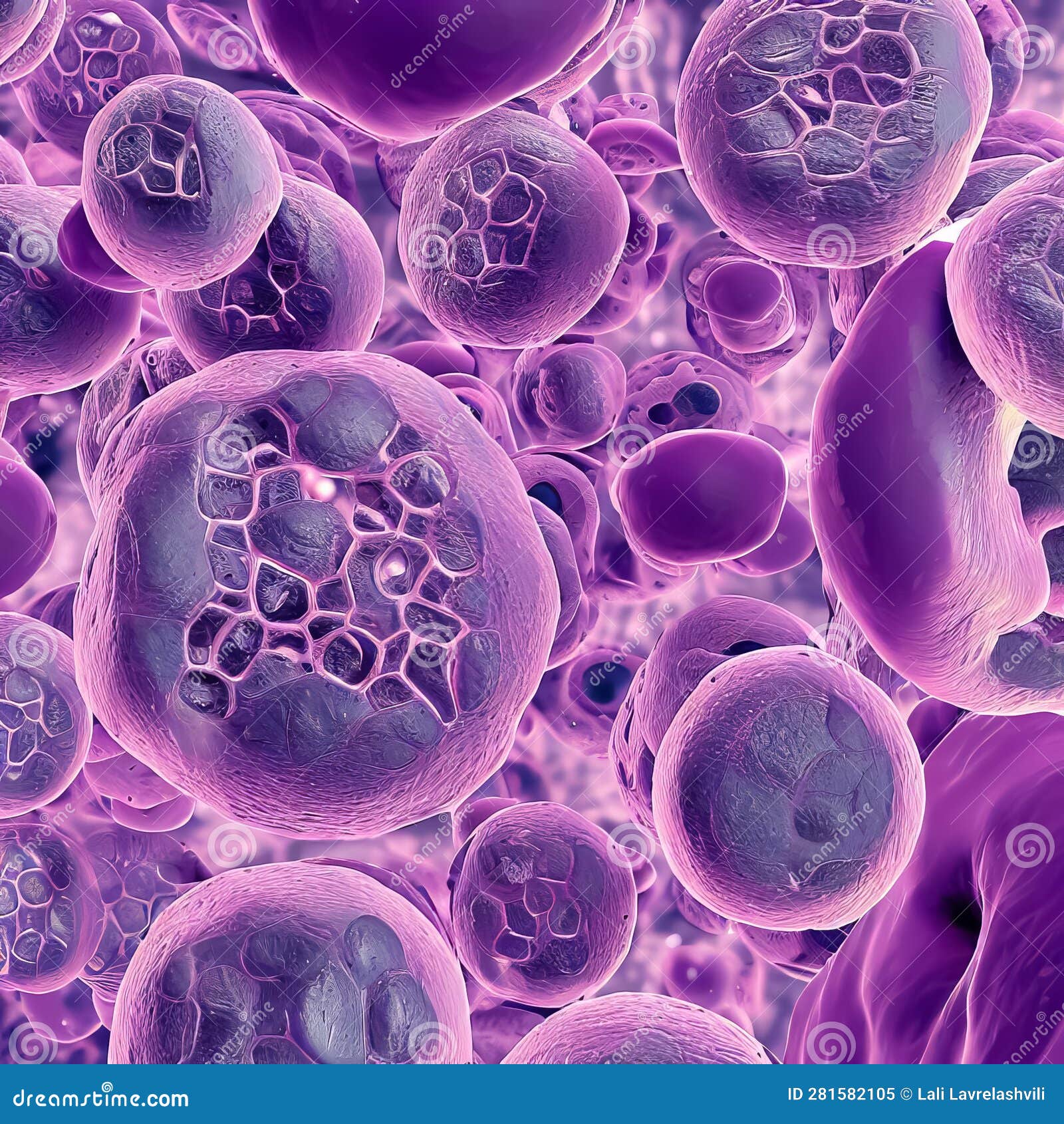 Human Cell or Embryonic Stem Cell Microscope Background. Generative AI ...