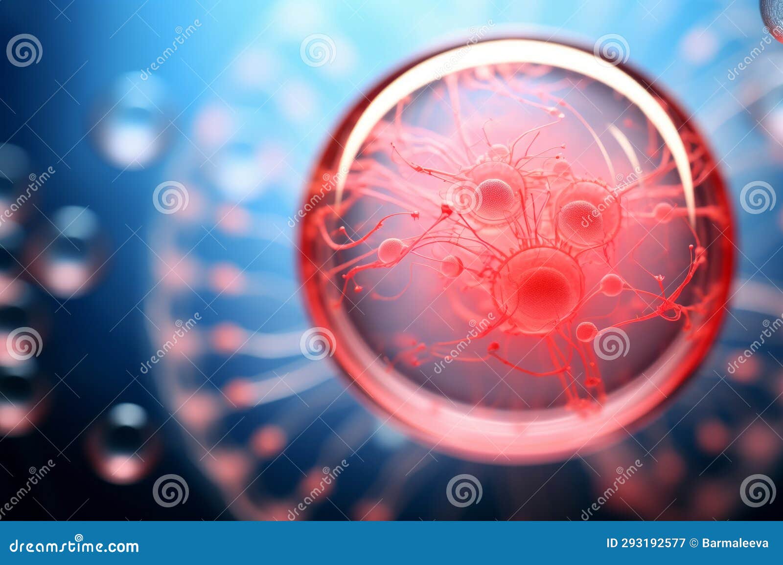 Human Cell. Genetic Engineering of Cell, Gene Manipulation Stock Image ...