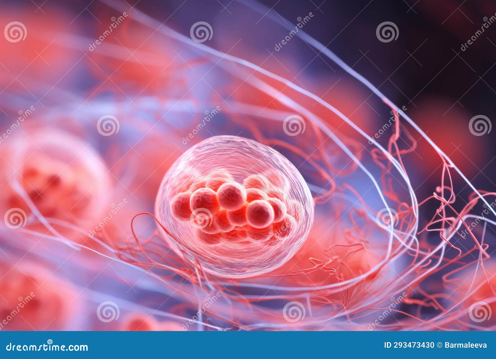 Human Cell. Genetic Engineering of Cell, Gene Manipulation Stock Photo ...
