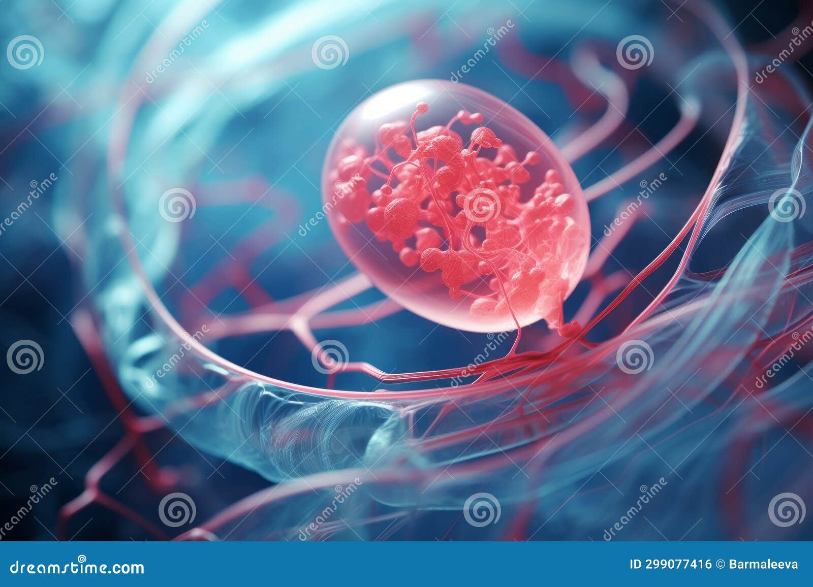 Human Cell. Genetic Engineering of Cell, Gene Manipulation Stock Photo ...