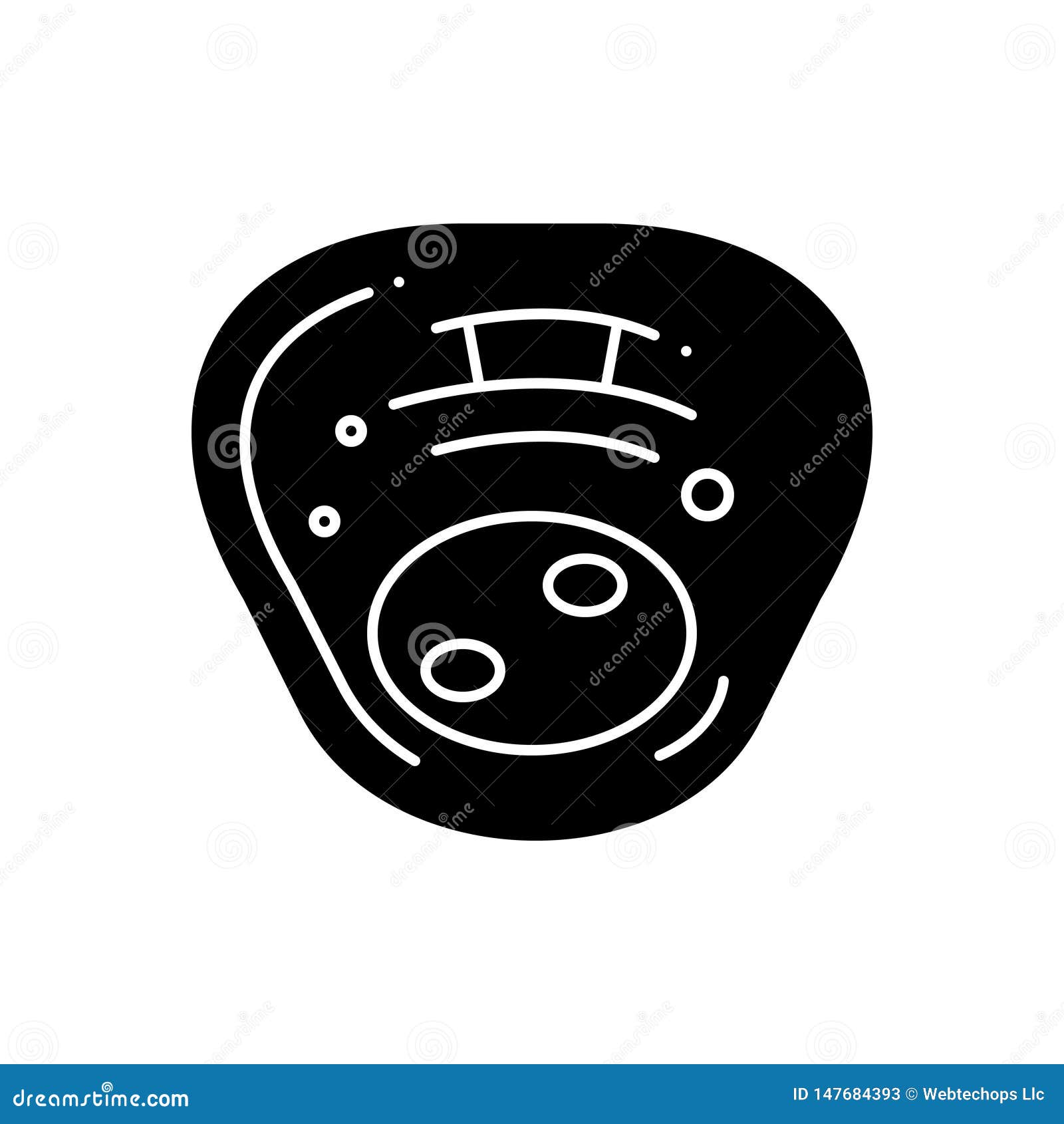 Black Solid Icon for Human Cell, Cancer and Medical Stock Illustration ...
