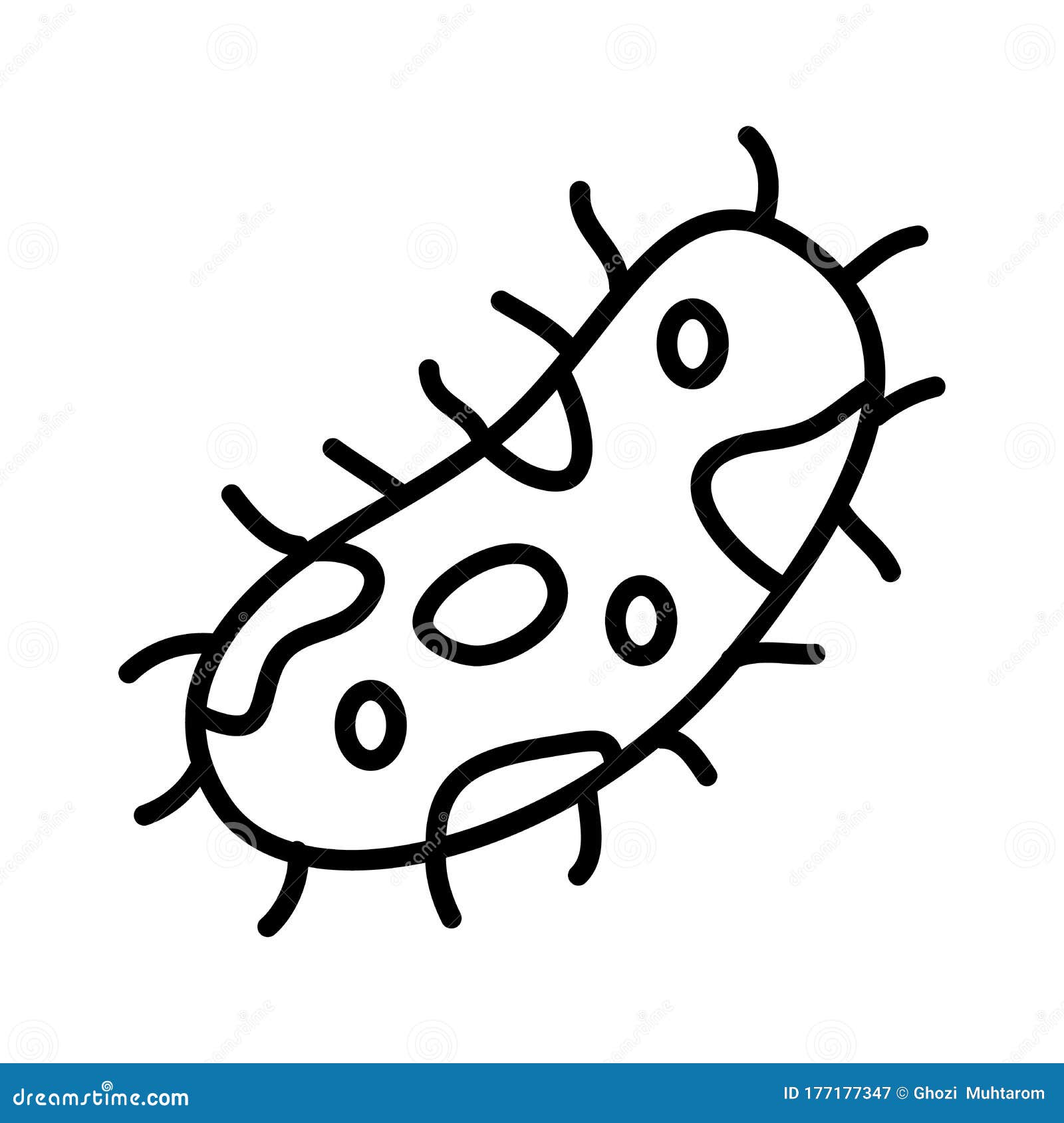 Human Cell Icon with Modern Flat Line Icon Style Stock Illustration ...