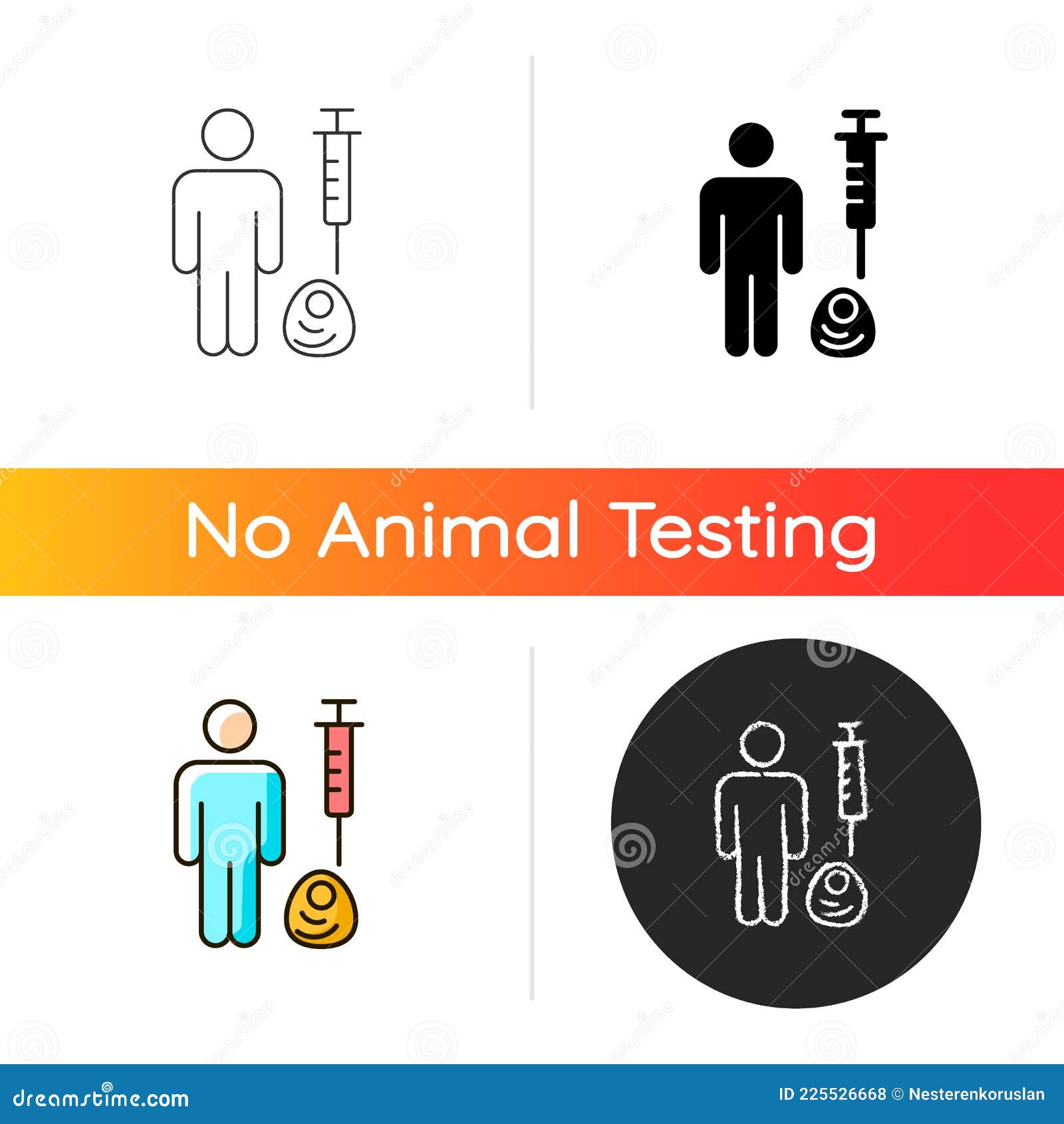 Human Cell Testing Gradient Icon Stock Vector - Illustration of line ...