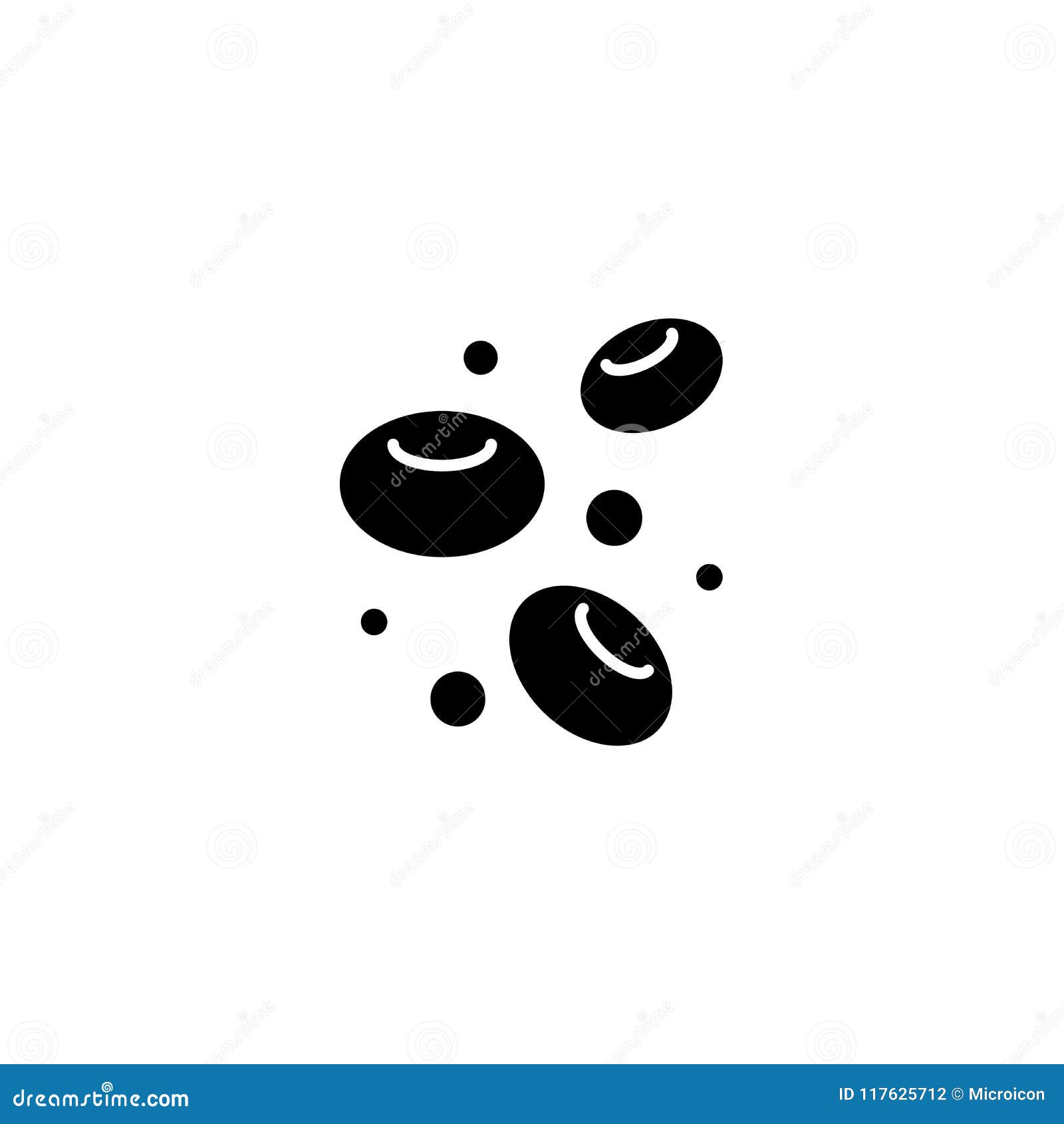 Human Cells Black Icon Concept. Human Cells Flat Vector Symbol, Sign ...