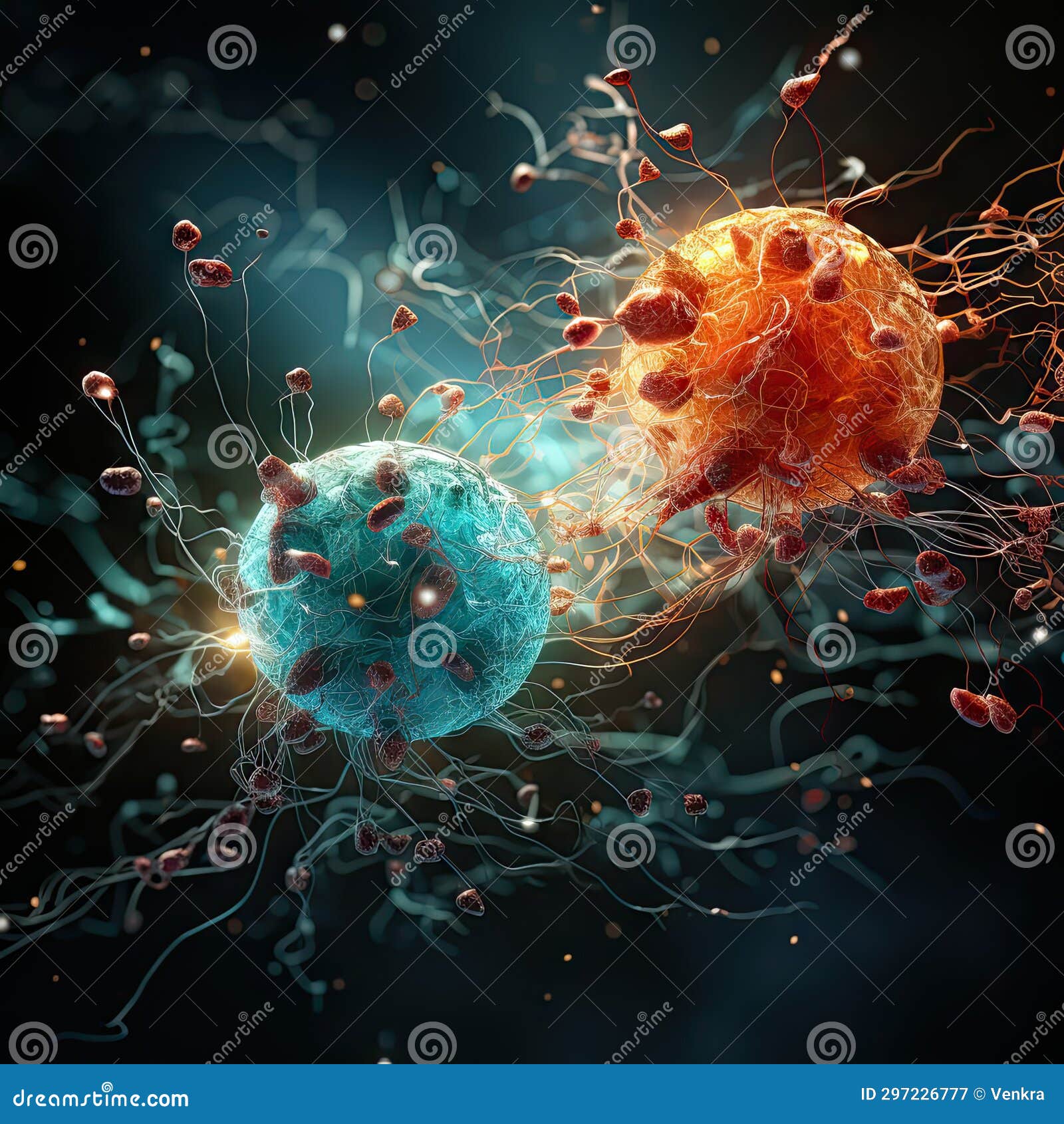 Human Cells Detailed Closeup Illustration Stock Illustration ...
