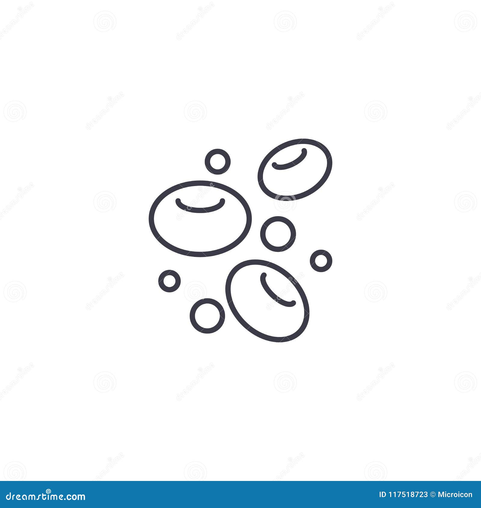 Human Cells Linear Icon Concept Human Cells Line Vector Sign Symbol