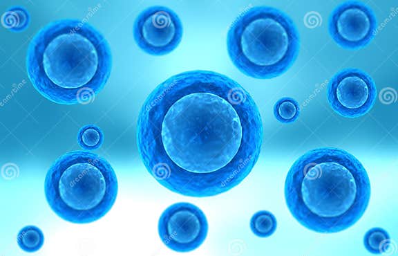 Human Cells with Science Background Stock Illustration - Illustration ...