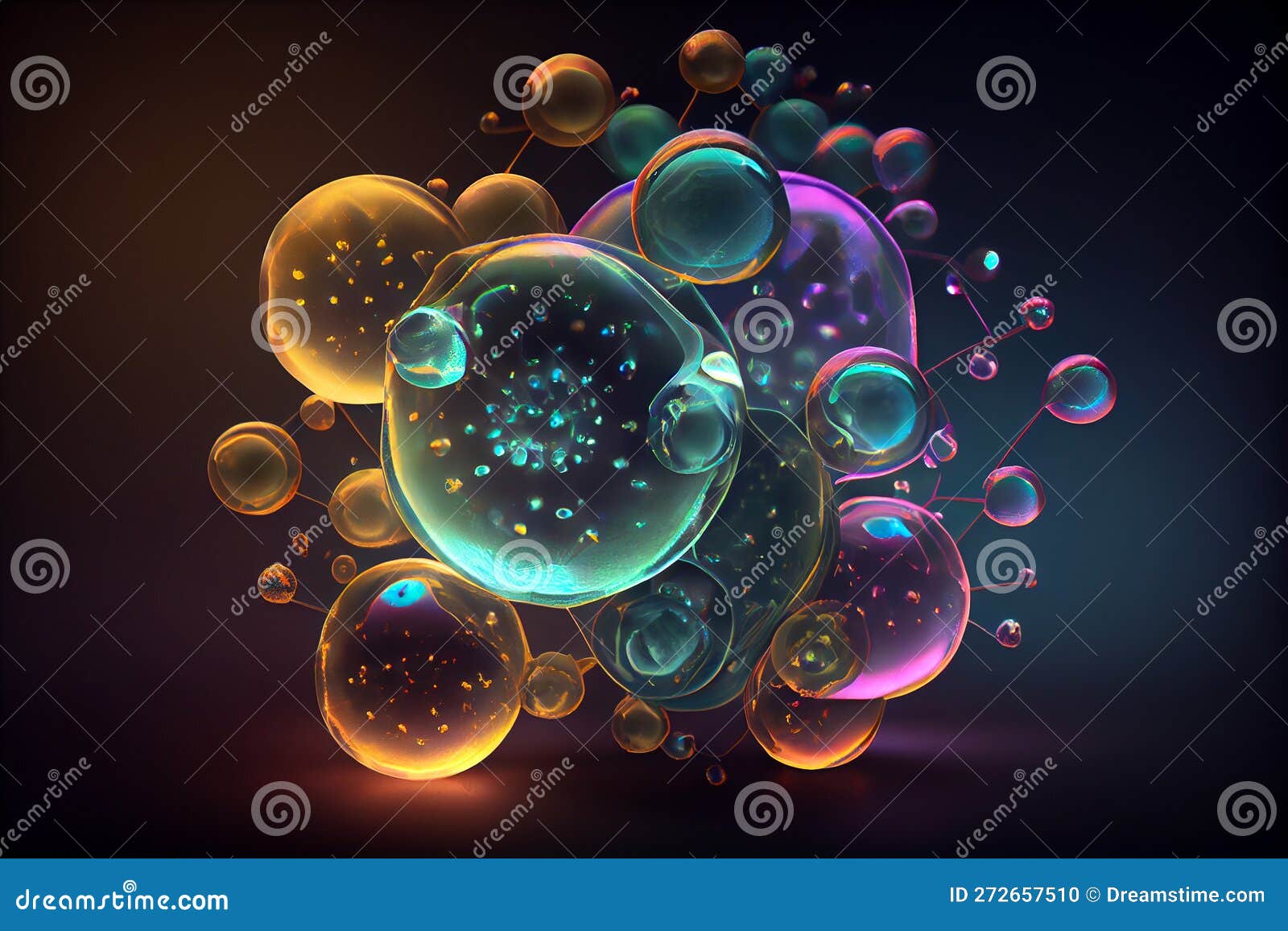 Human Cells Under Microscope, Generative Ai Illustration Stock ...
