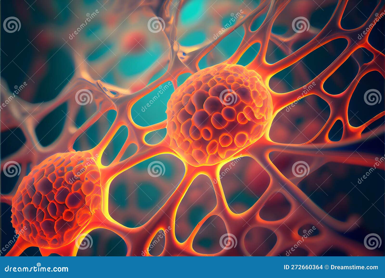 Human Cells Under Microscope, Generative Ai Illustration Stock ...