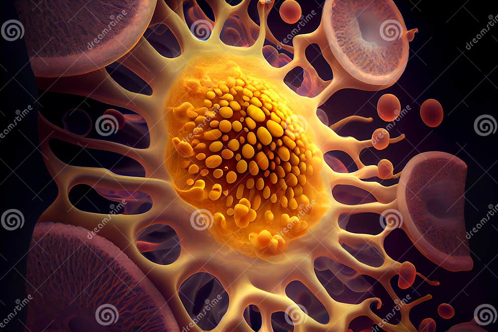 Human Cells Under Microscope, Generative Ai Illustration Stock ...