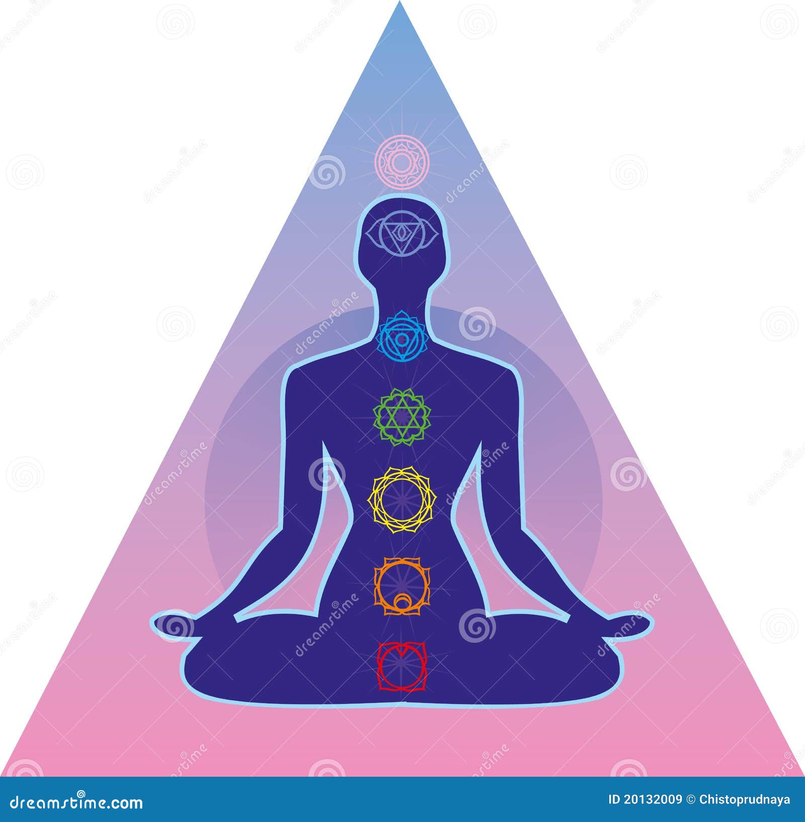 Human_chakra_system Cartoon Vector | CartoonDealer.com #20132009
