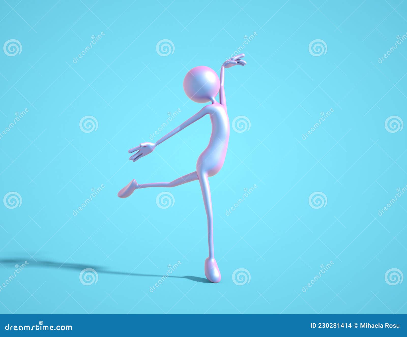 Human Character Dancing Ballet Stock Illustration - Illustration of ...