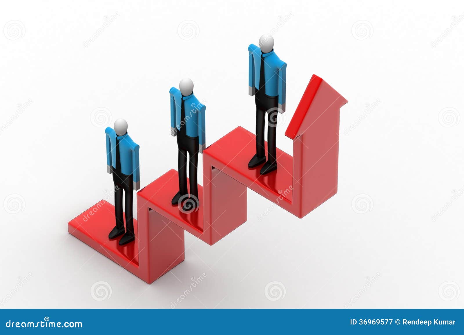 Human Character Going Up on Arrow Stock Illustration - Illustration of ...