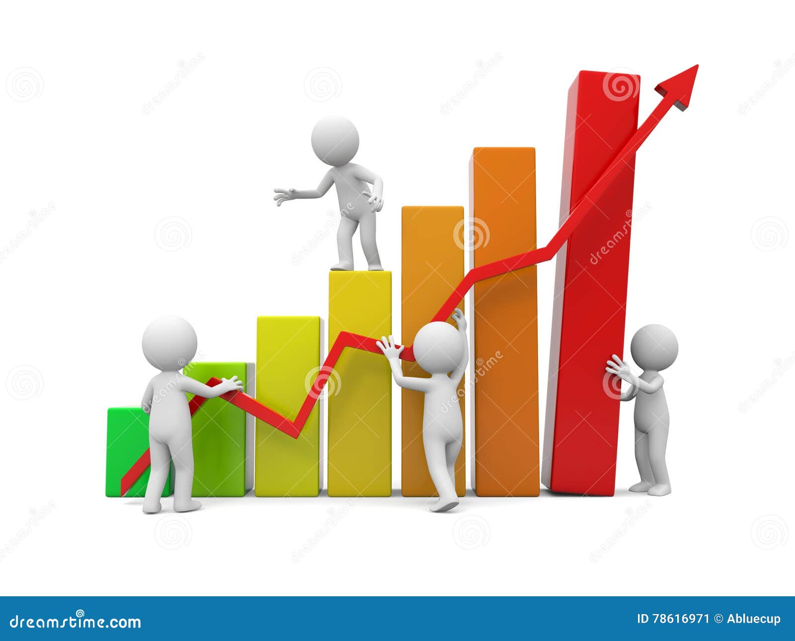 Human character and graph stock illustration. Illustration of figure ...