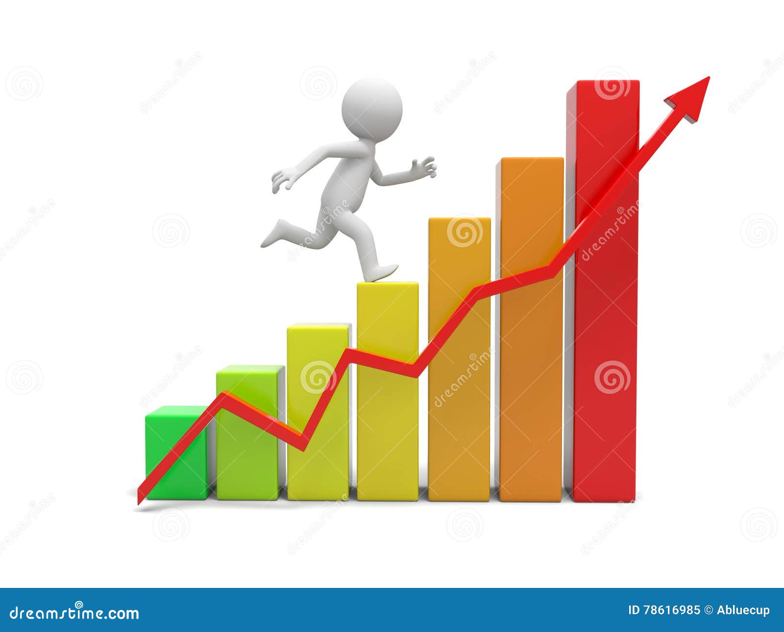 Human character and graph stock illustration. Illustration of people ...