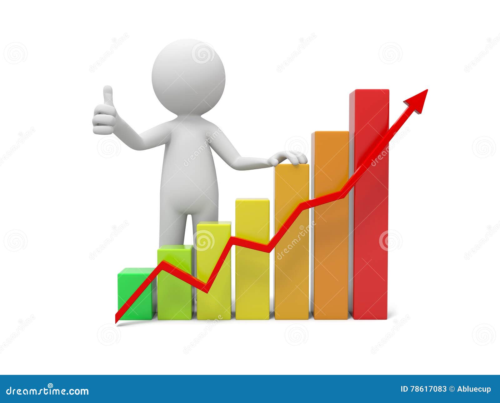 Human character and graph stock illustration. Illustration of firm ...
