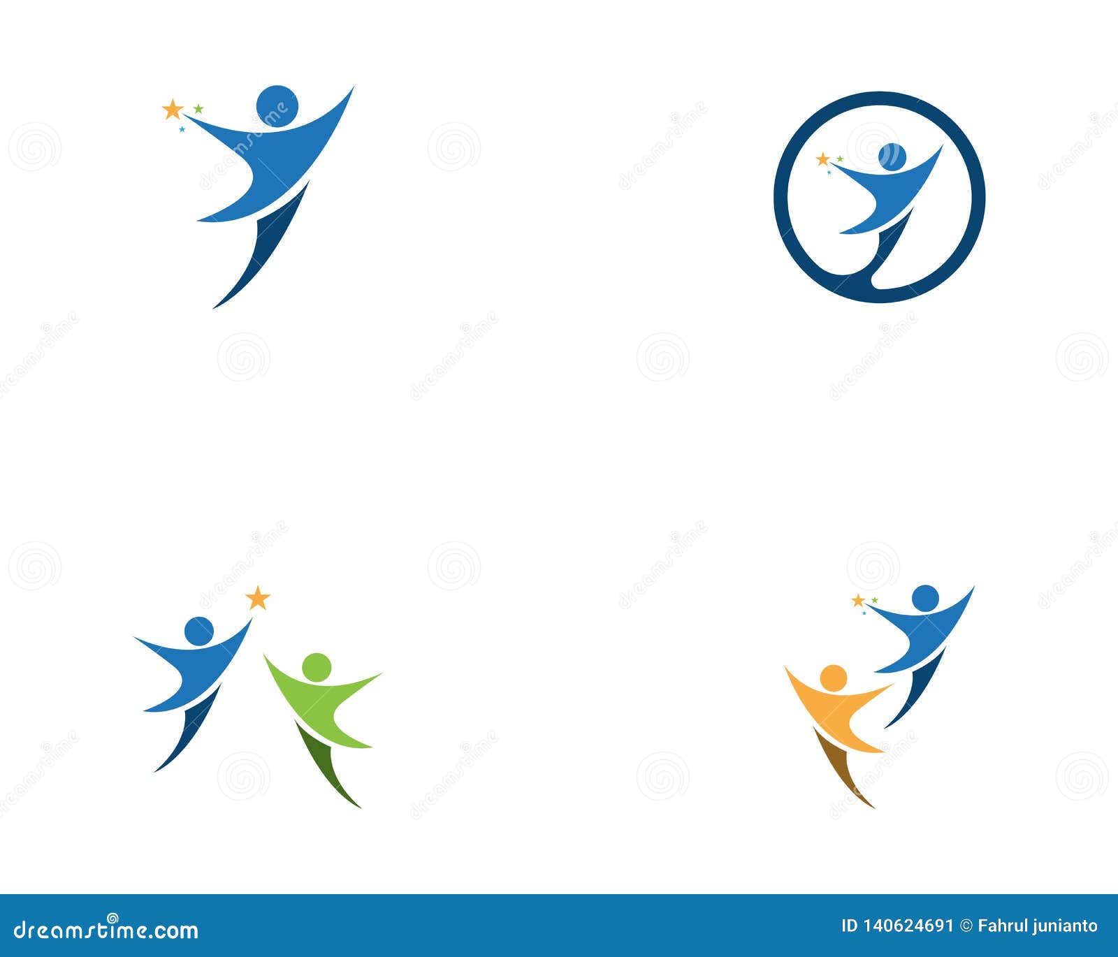 Human Character Icon Template Stock Vector - Illustration of silhouette ...