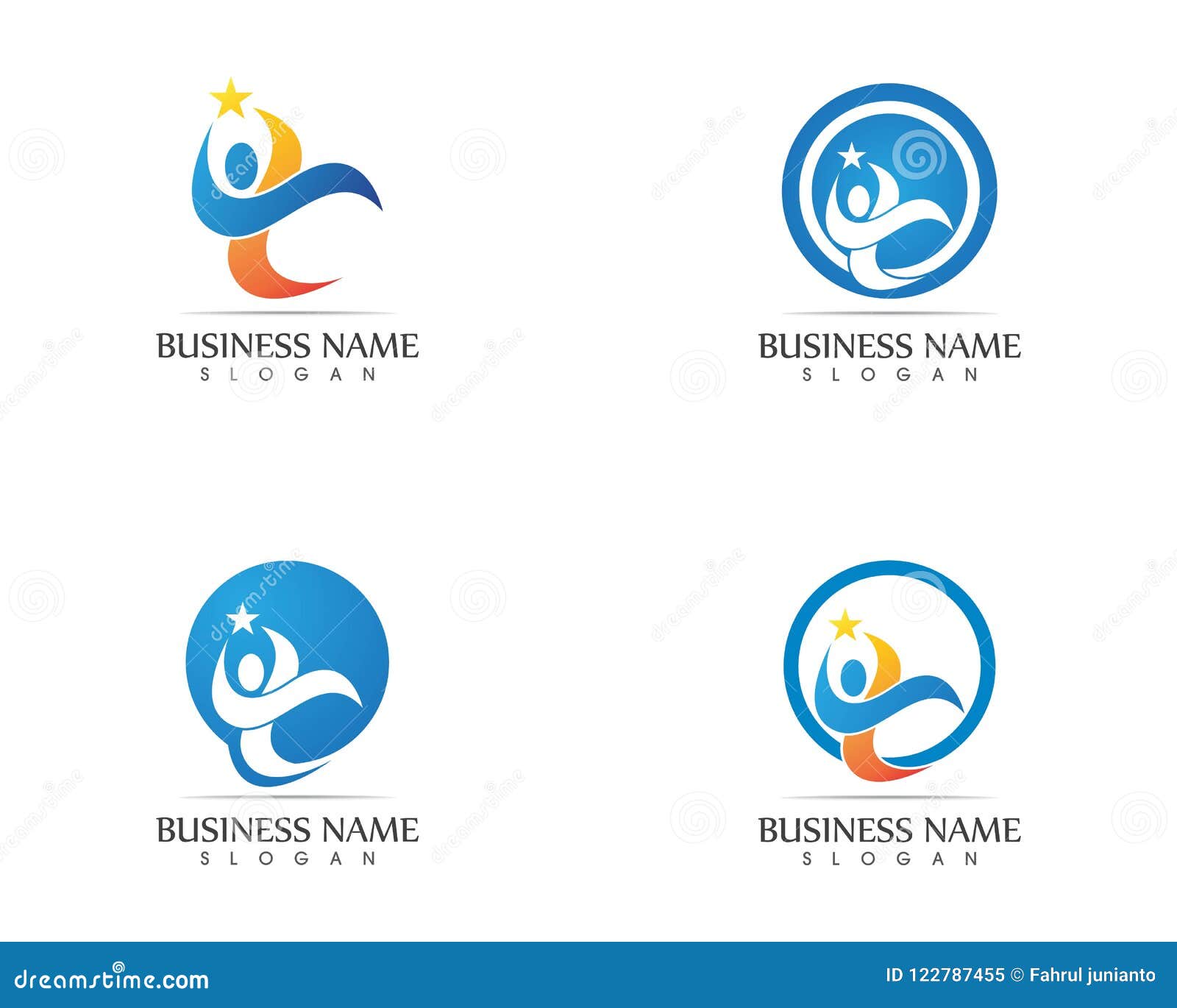 Human Character Logo Design Template Stock Vector - Illustration of ...