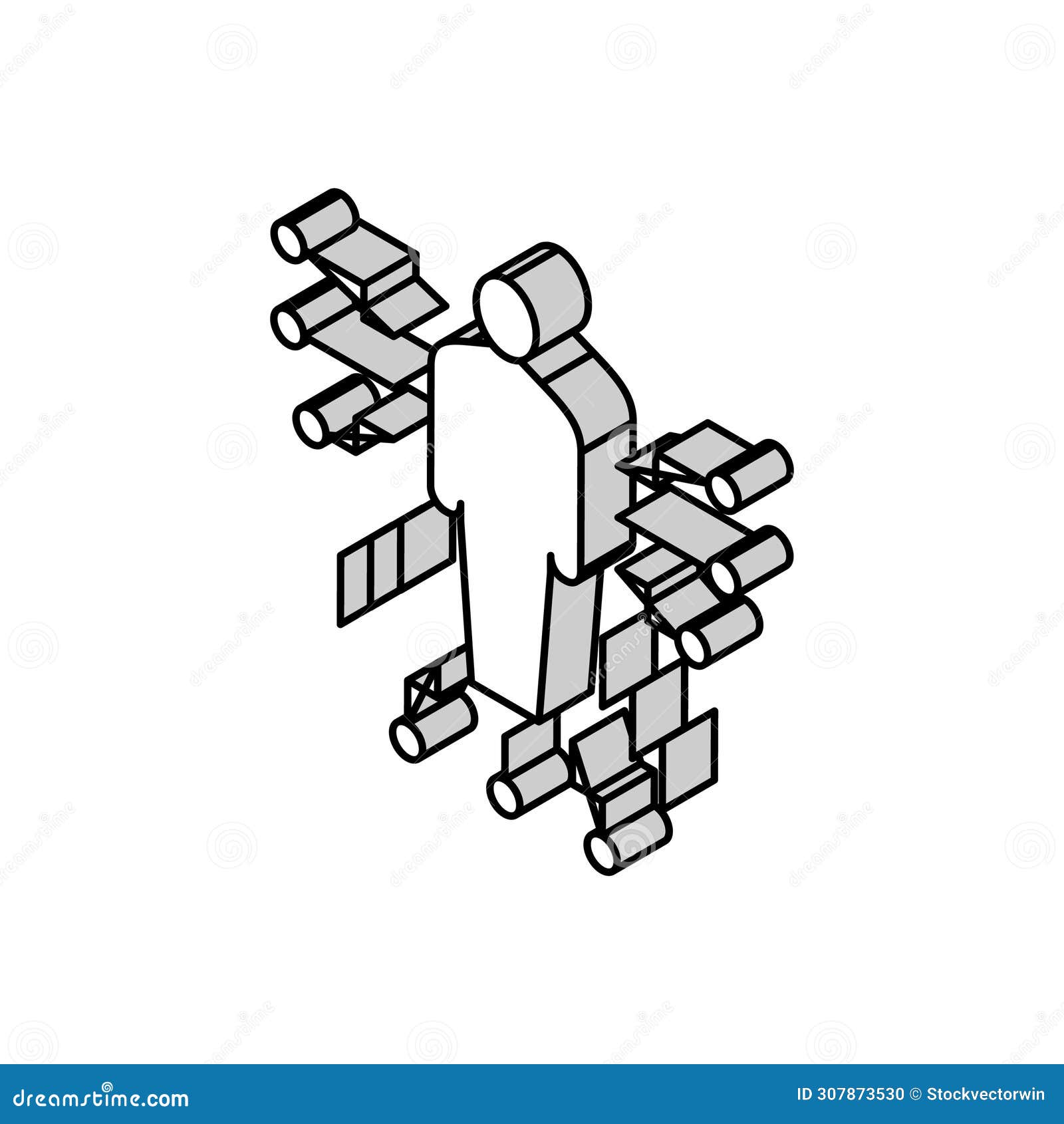 Human Characteristics Isometric Icon Vector Illustration Stock Vector ...