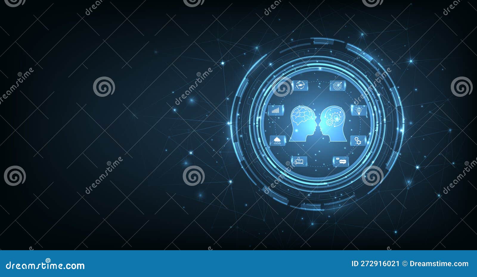 Human Chat with AI or Artificial Intelligence Stock Vector ...