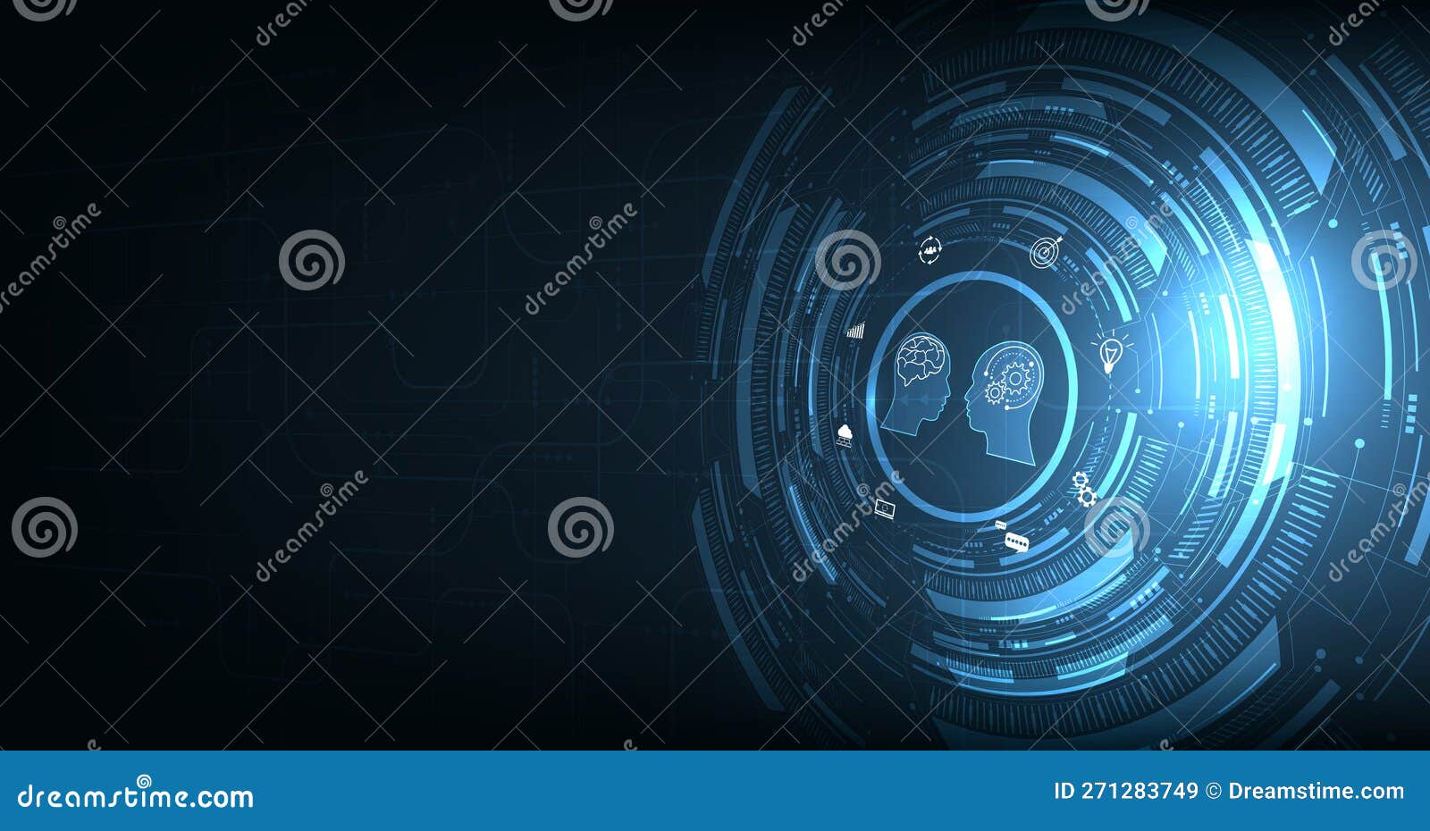 Human And Chat Messages Icon Form Lines, Triangles And Particle Style ...