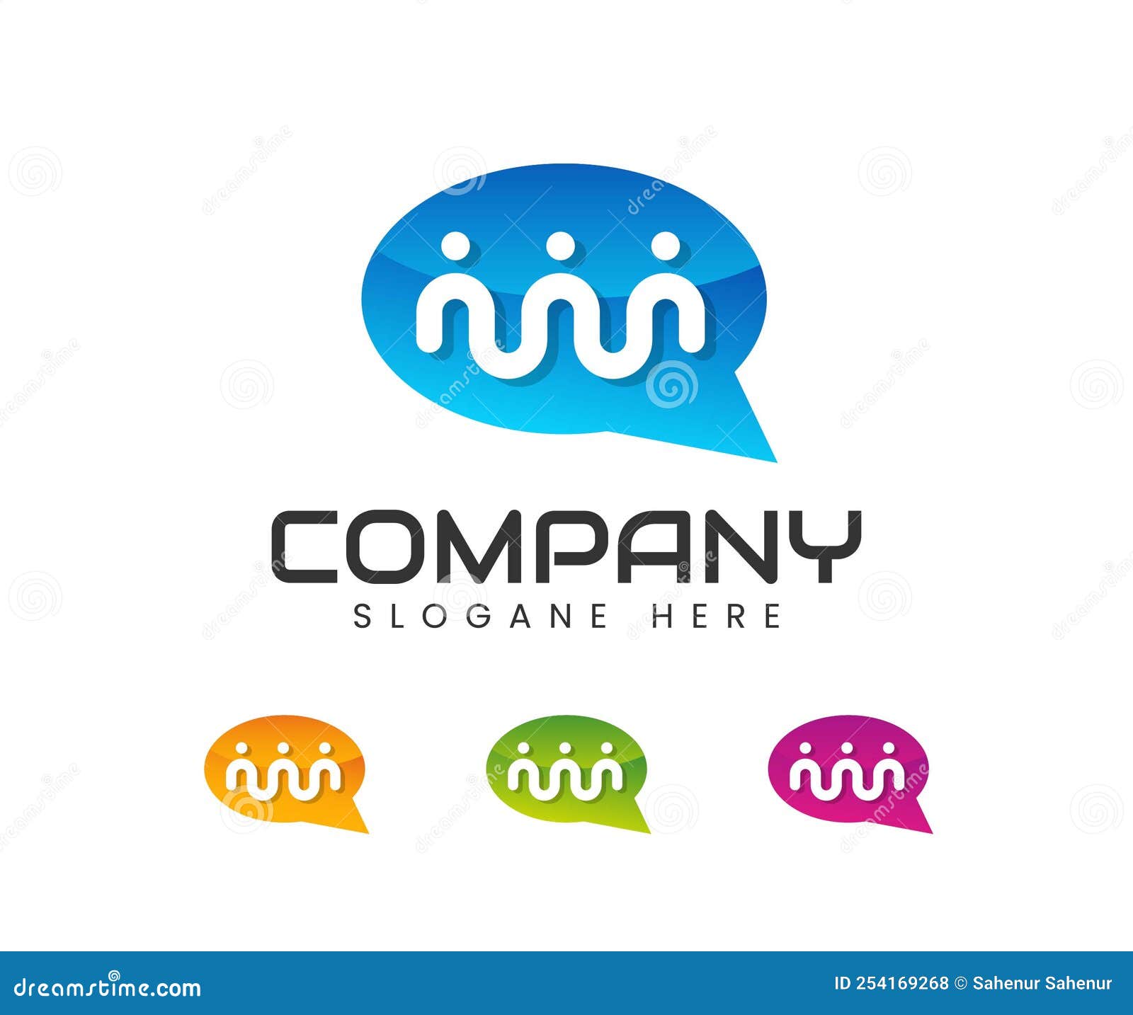 Human with Chat Talk Symbol for Communication Sharing Teamwork Logo ...