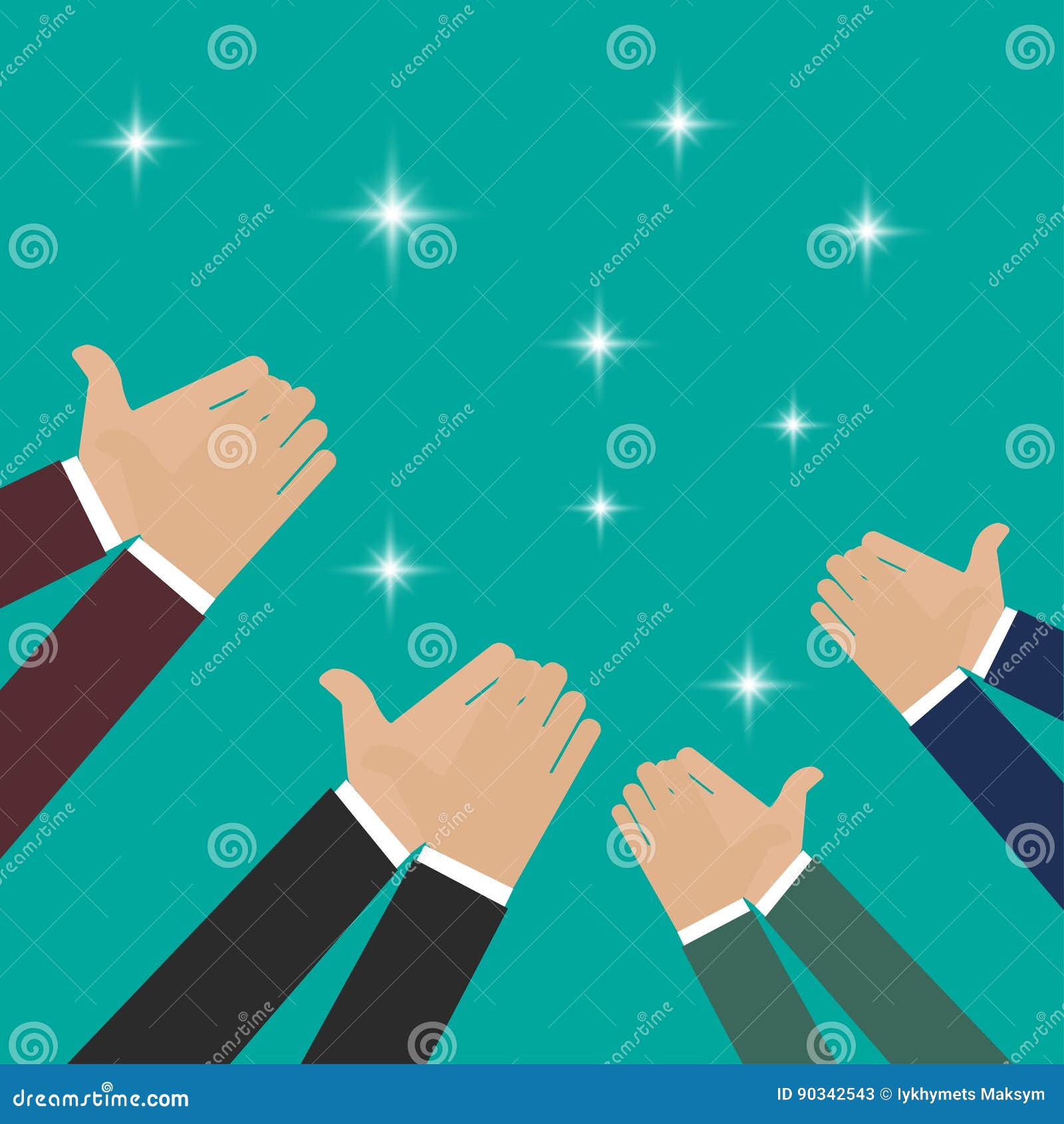 Human Clapping Hand Vector Illustration Stock Vector - Illustration of ...
