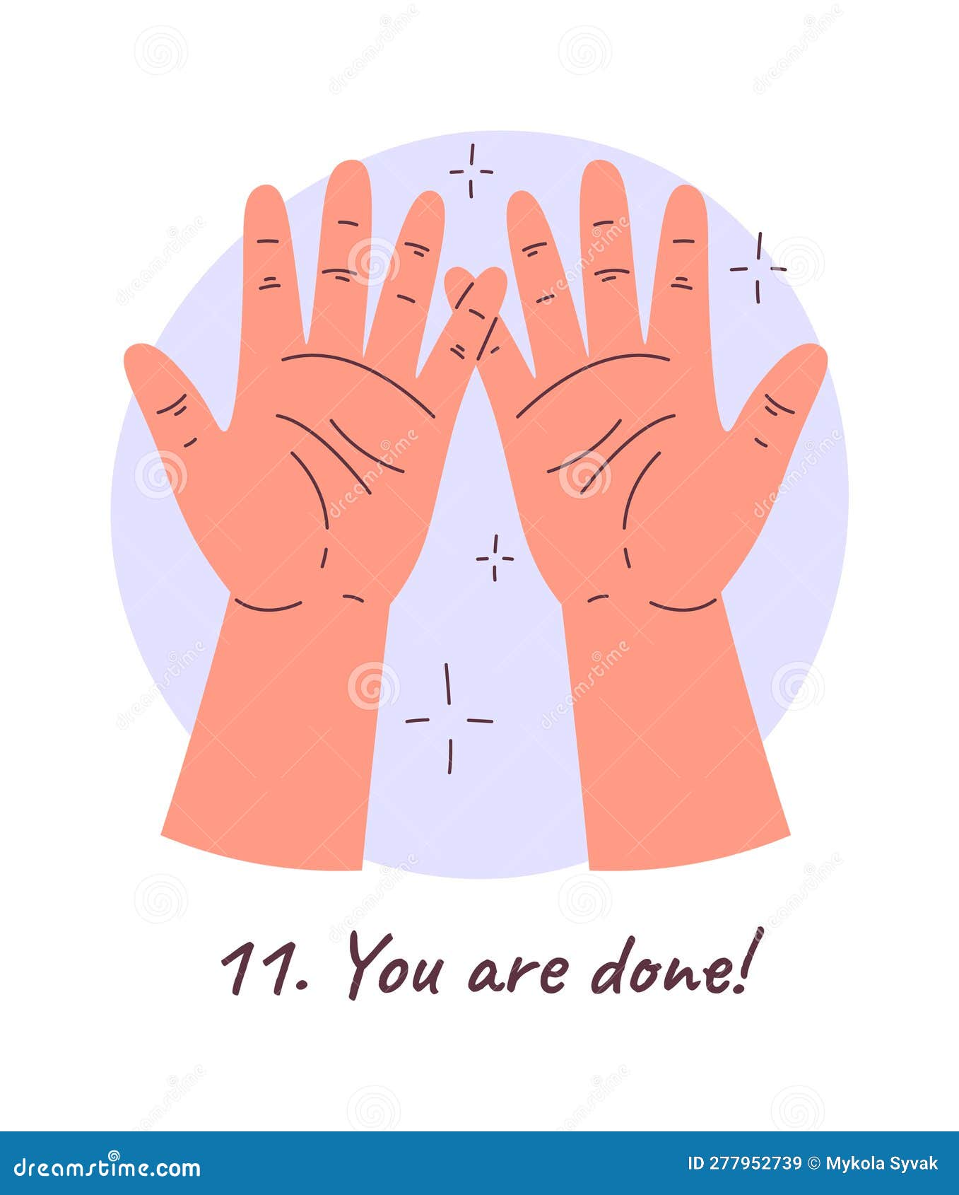 Human Clean Hands Badge stock vector. Illustration of beauty - 277952739