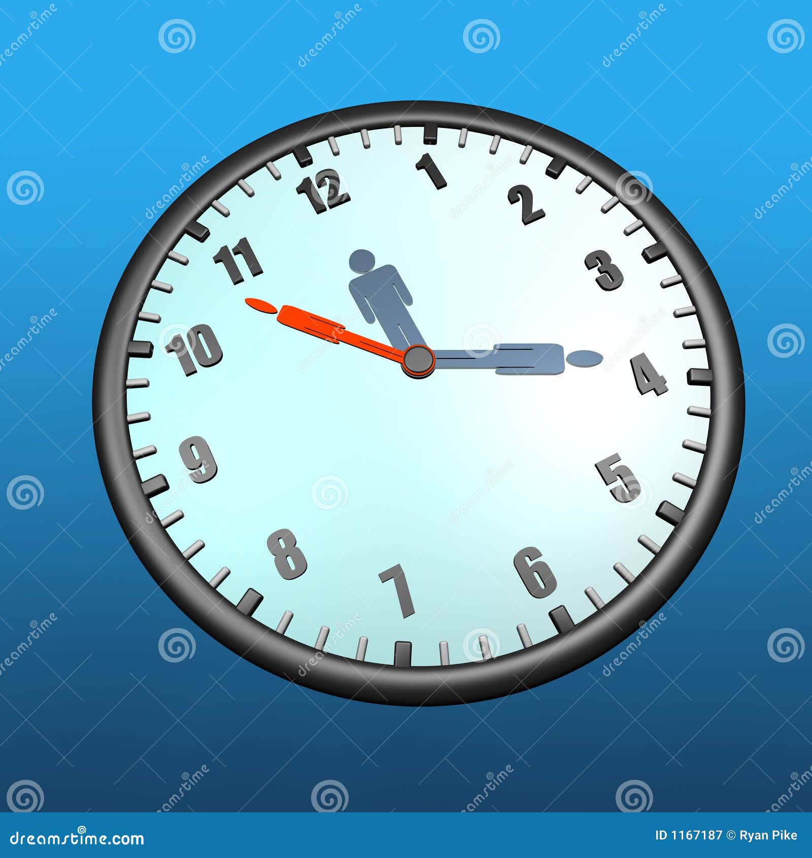 Human clock stock illustration. Illustration of colorful - 1167187