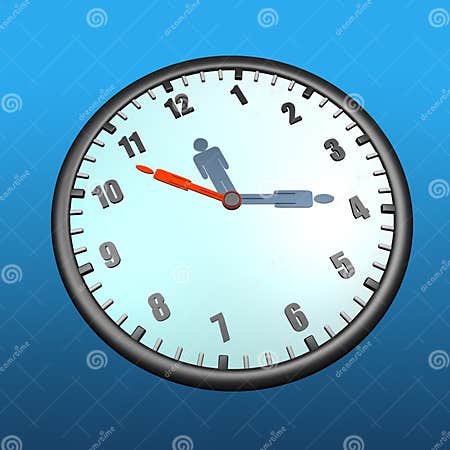 Human clock stock illustration. Illustration of colorful - 1167187
