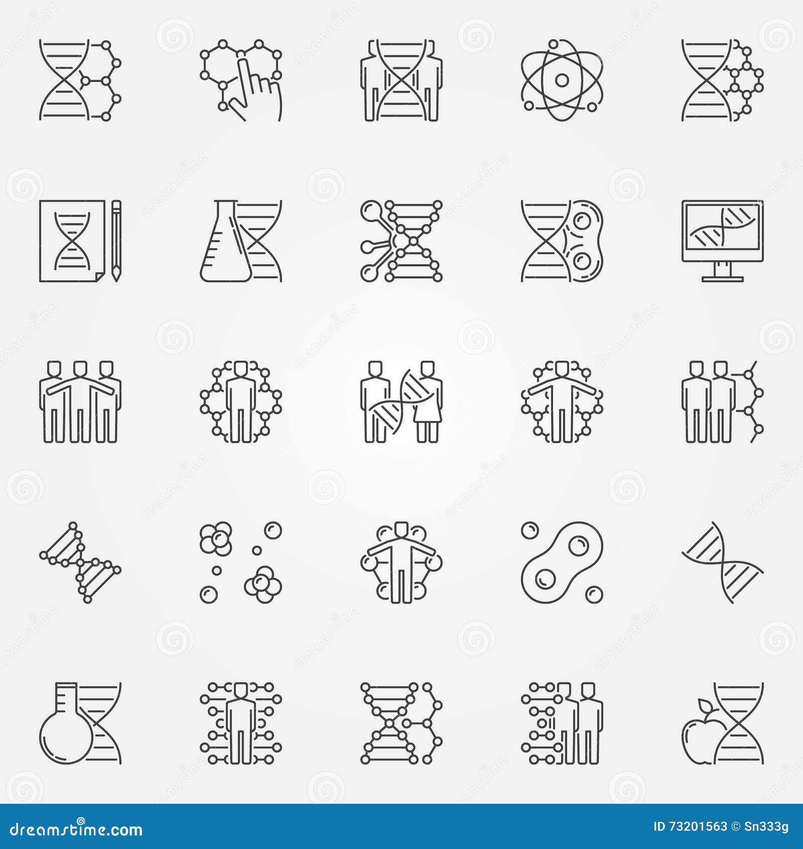 Human Cloning Icons Set Cartoon Vector | CartoonDealer.com #73201563